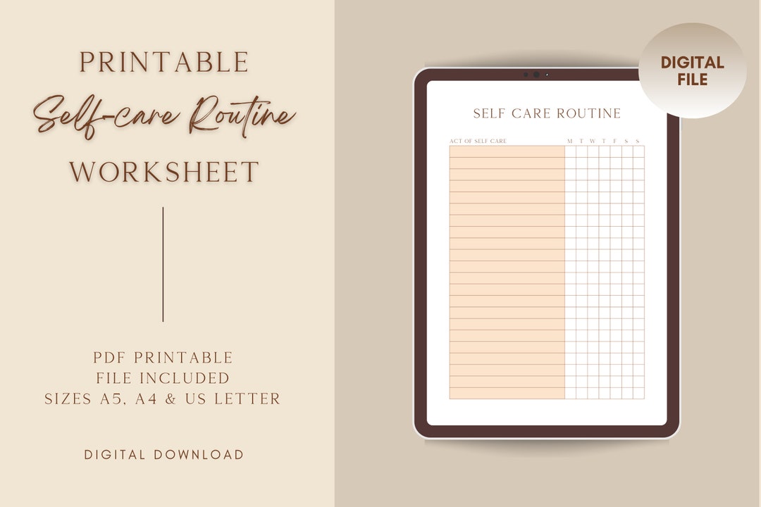 Self Care Checklist, Self Love Checklist, Self Care Tracker Printable ...