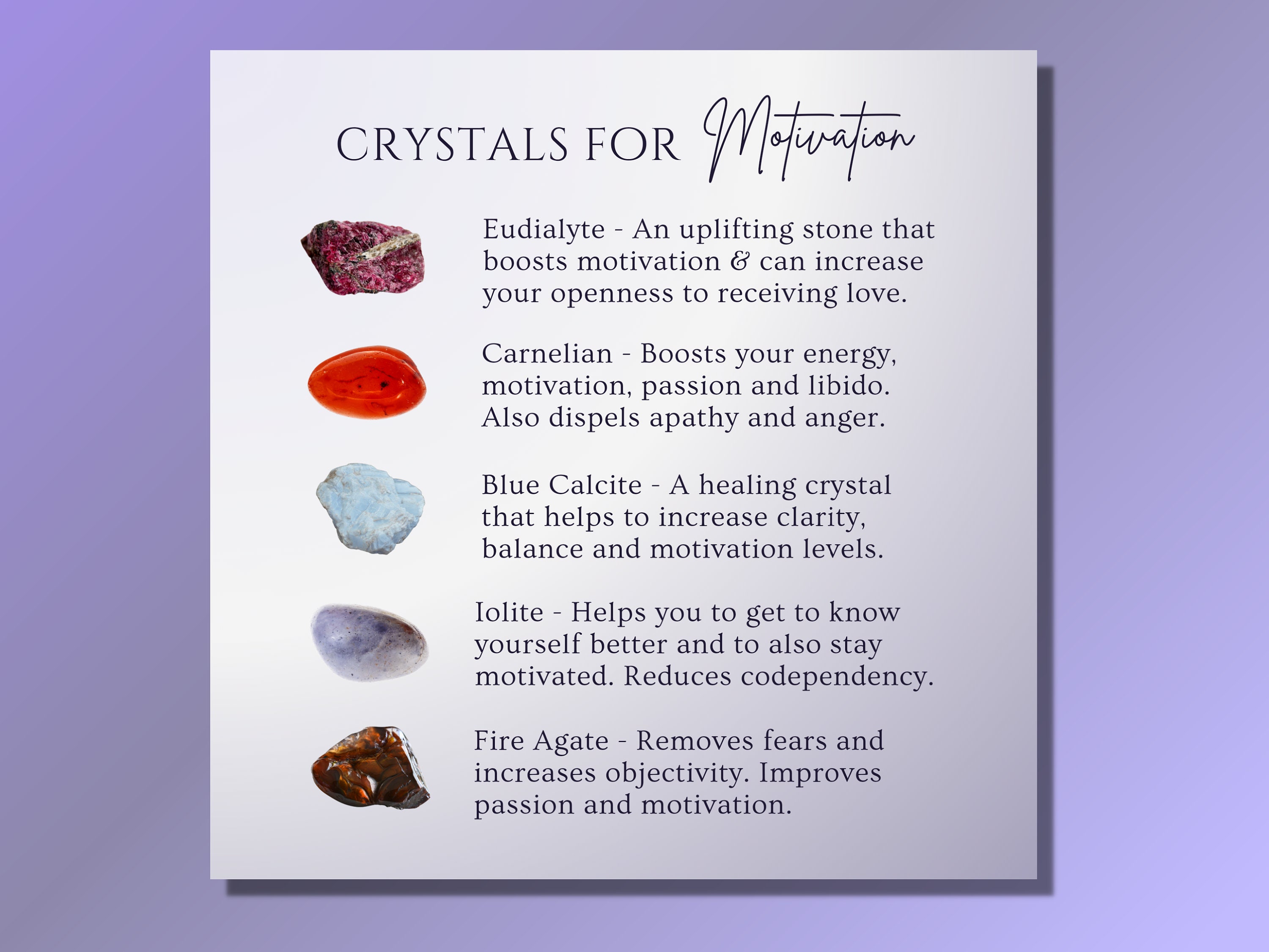 50 Printable Crystal Meaning Cards, Crystal Theme Cards, Crystal Set ...