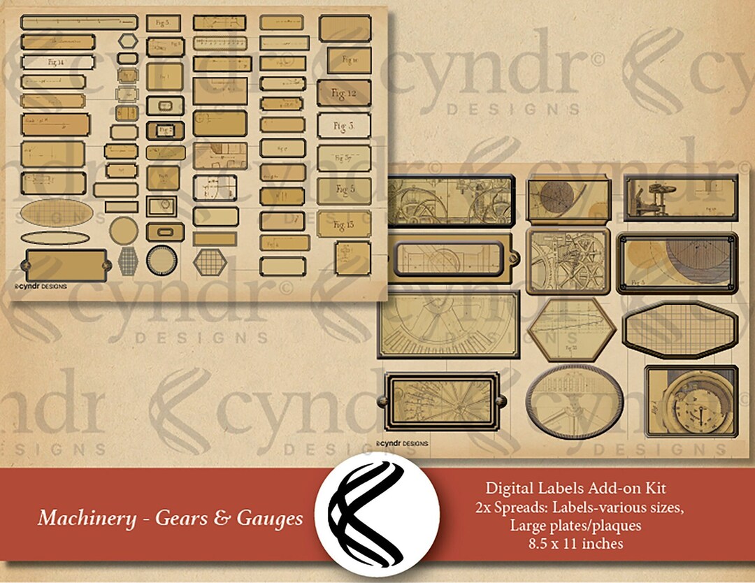 Machinery, Gears, Gauges, Add-on, Labels, Digital Kit, Journal ...