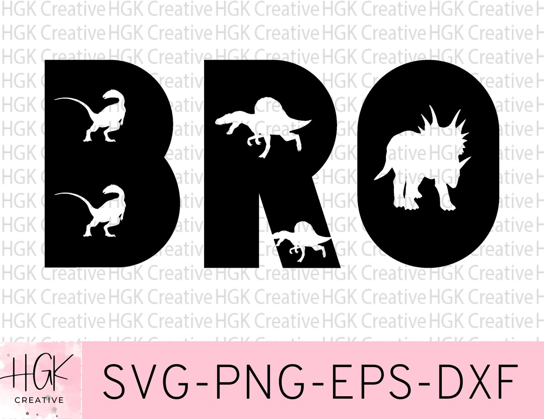 Bro Dinosaur SVG, Brother Dinosaur Birthday SVG, Family Birthday Shirts ...