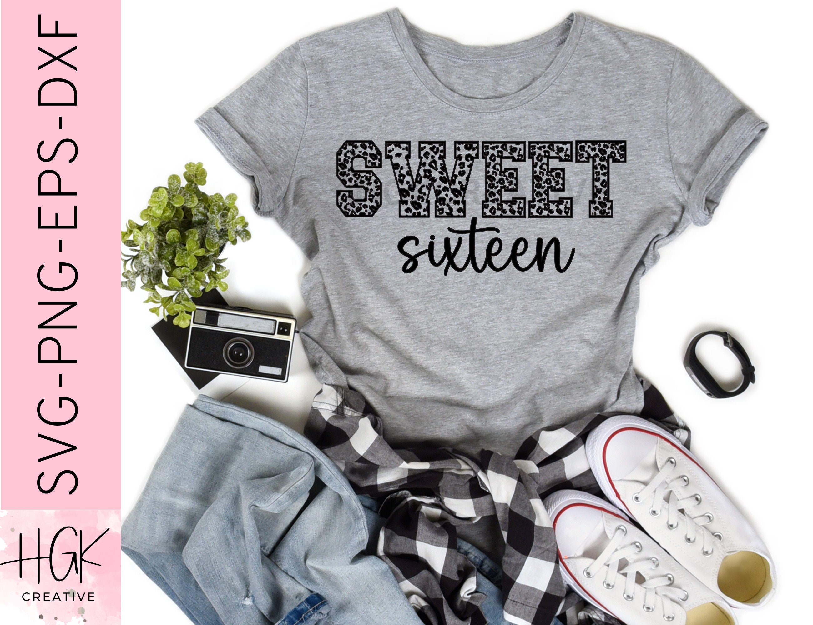 Sweet Sixteen Svg, Sweet 16 Birthday Shirt, Silhouette Cricut Cut File ...