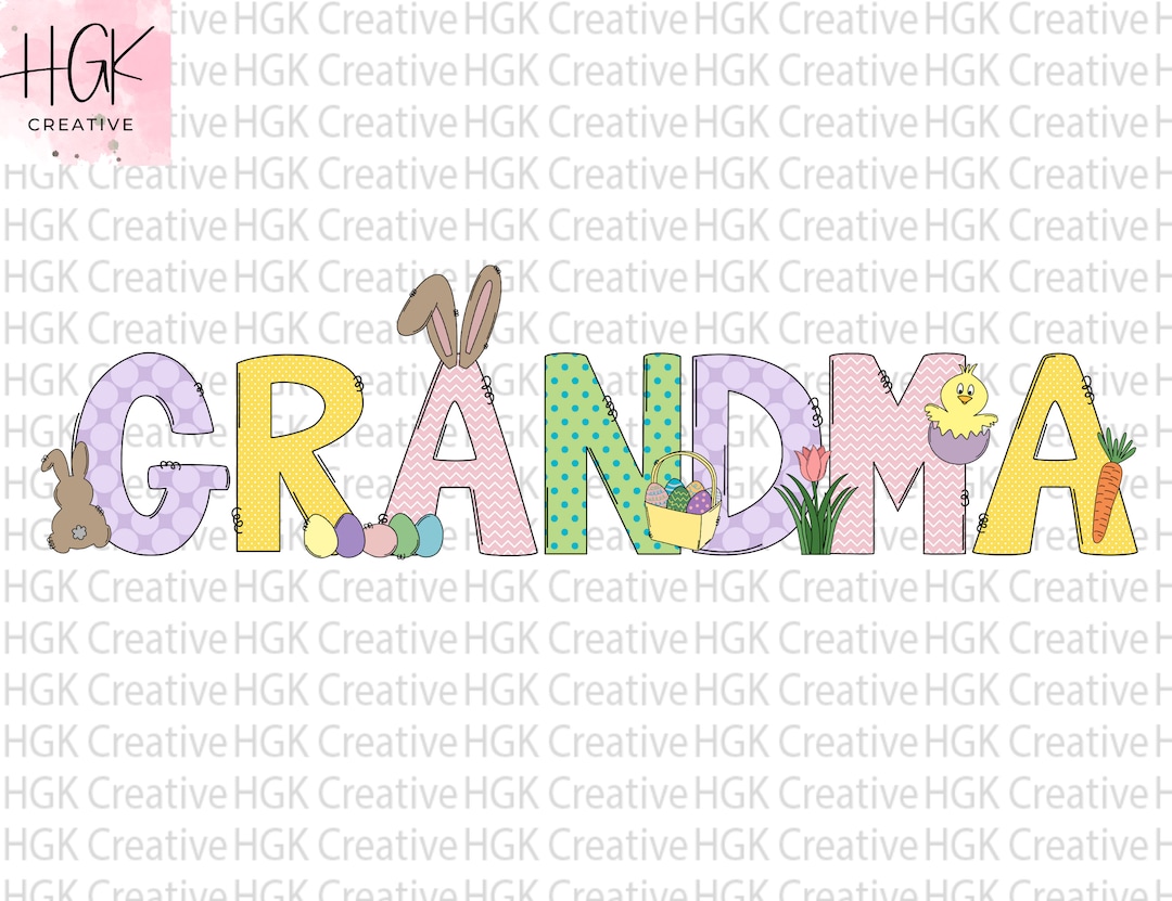 Grandma Easter PNG, Easter Grandma Shirt, Easter Sublimation Designs ...