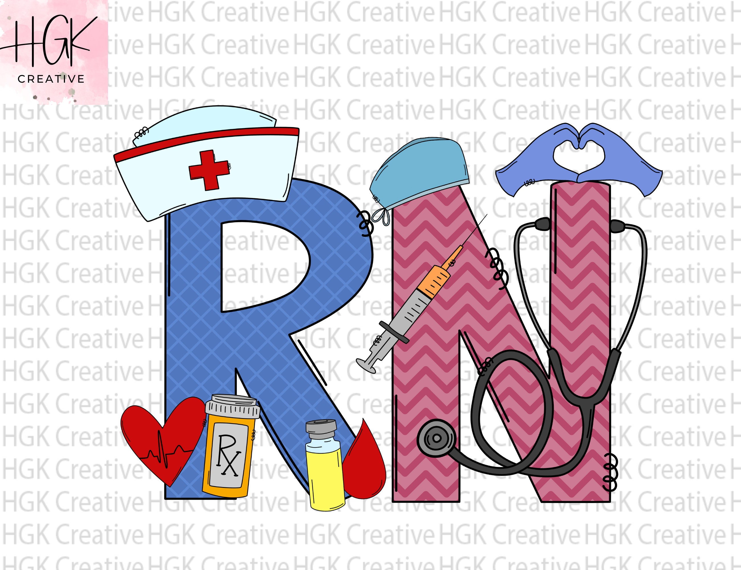 RN Registered Nurse PNG, Nurse Life Png, Nursing Png, RN Nurse Clipart ...