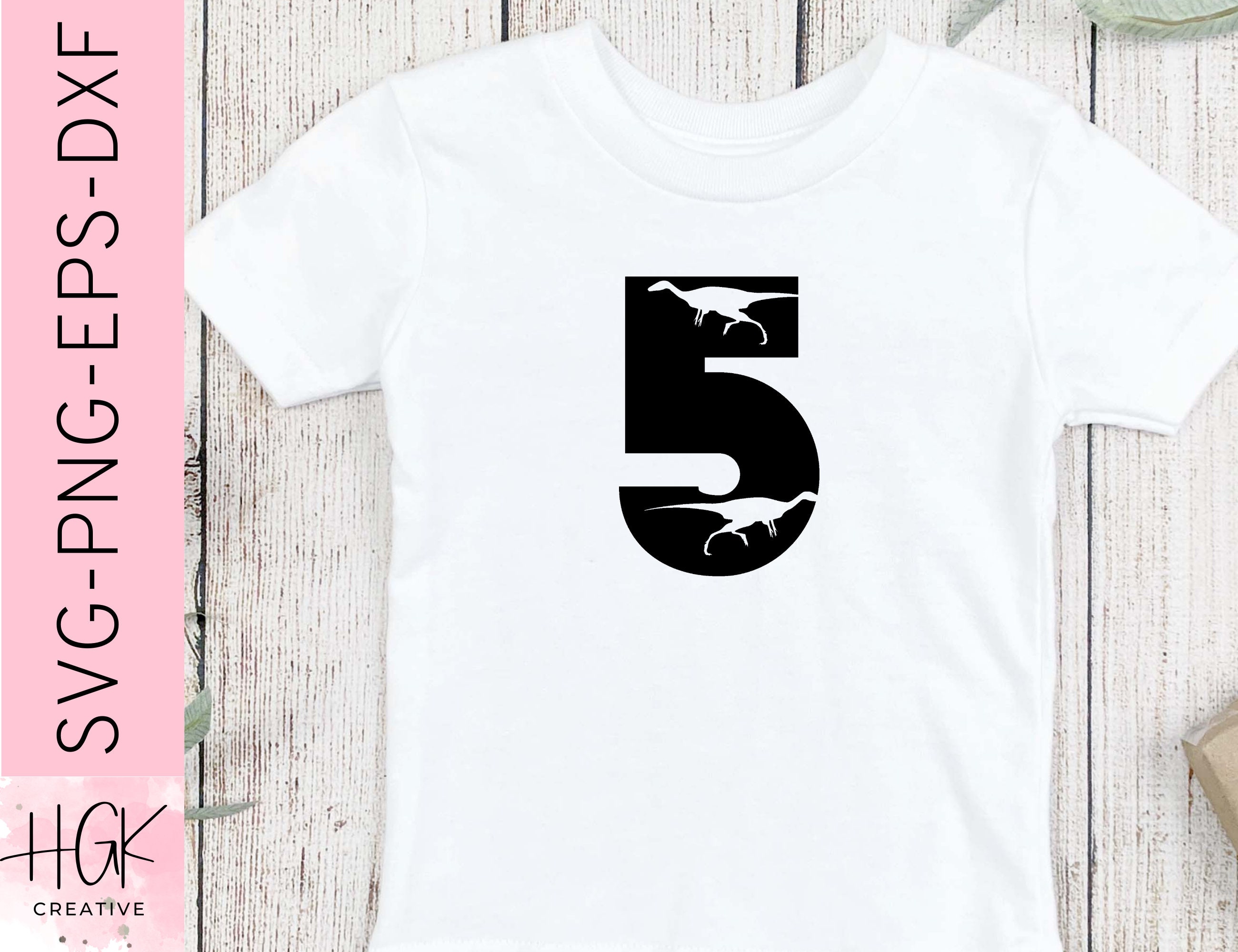 Dinosaur Five SVG, Five Dino Birthday SVG, Fifth Birthday SVG Boy, 5th ...