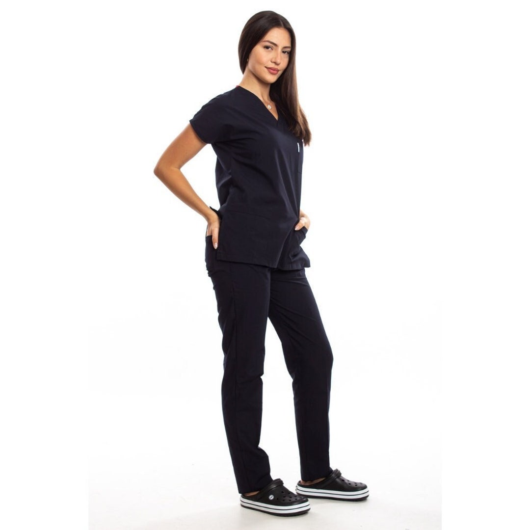 Medical Uniform,scrub,dark Blue,nurse Uniform,doctor Uniform,hospital ...