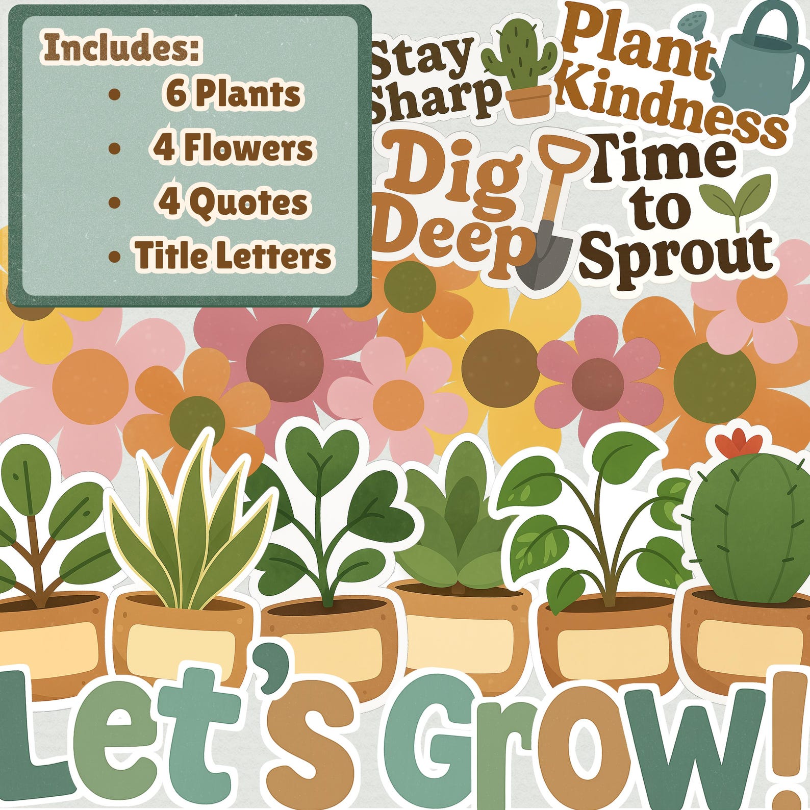 Back to School Classroom Decor Kit Printable | Let’s Grow Bulletin ...
