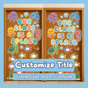 Printable Ocean Classroom Door Decor Kit | Editable Back to School ...