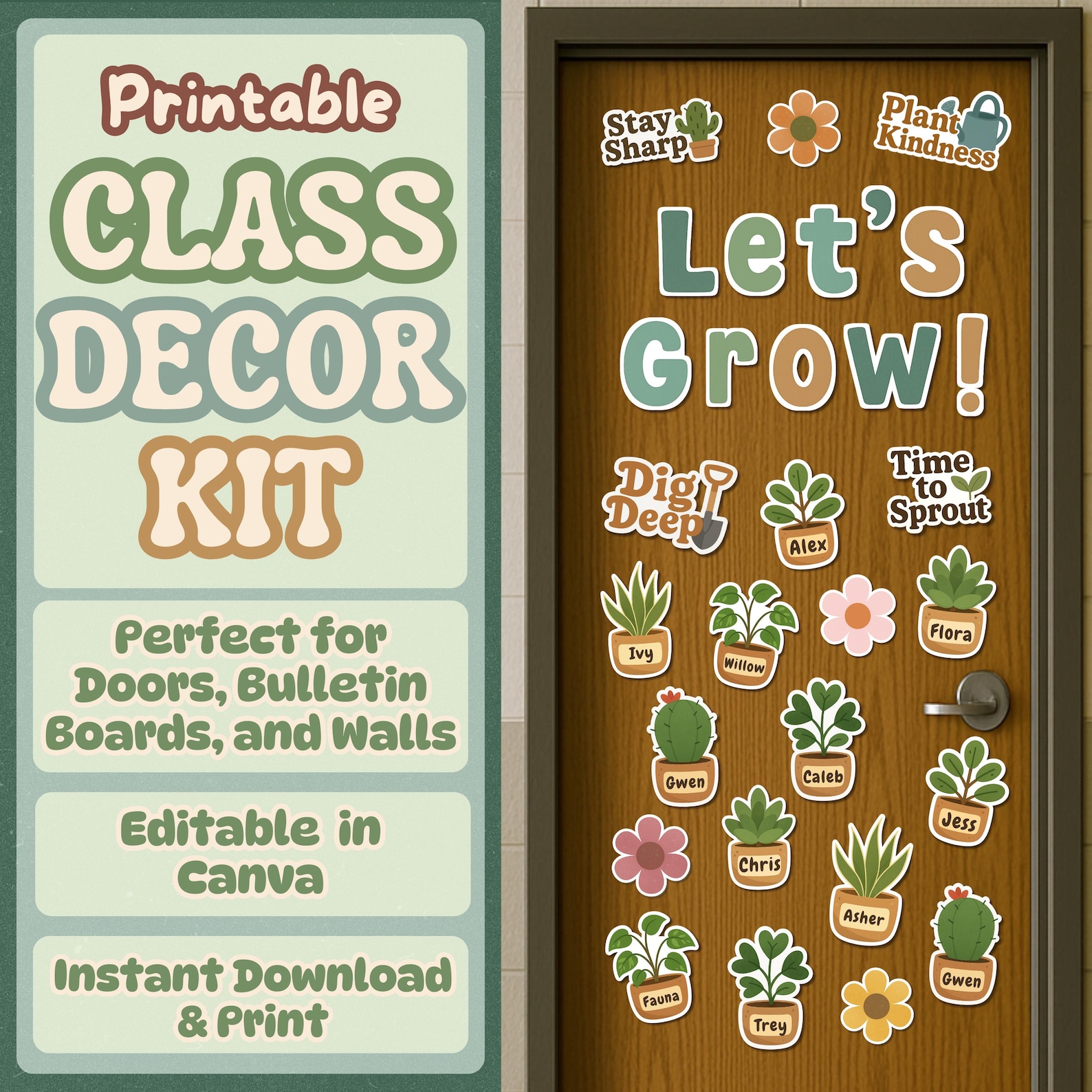 Back to School Classroom Decor Kit Printable | Let’s Grow Bulletin ...