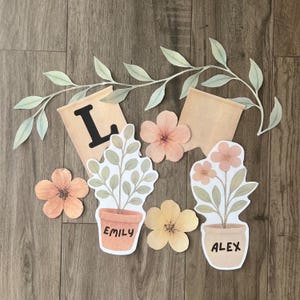 Botanical Classroom Door Decor Editable | Boho Garden Bulletin Board ...