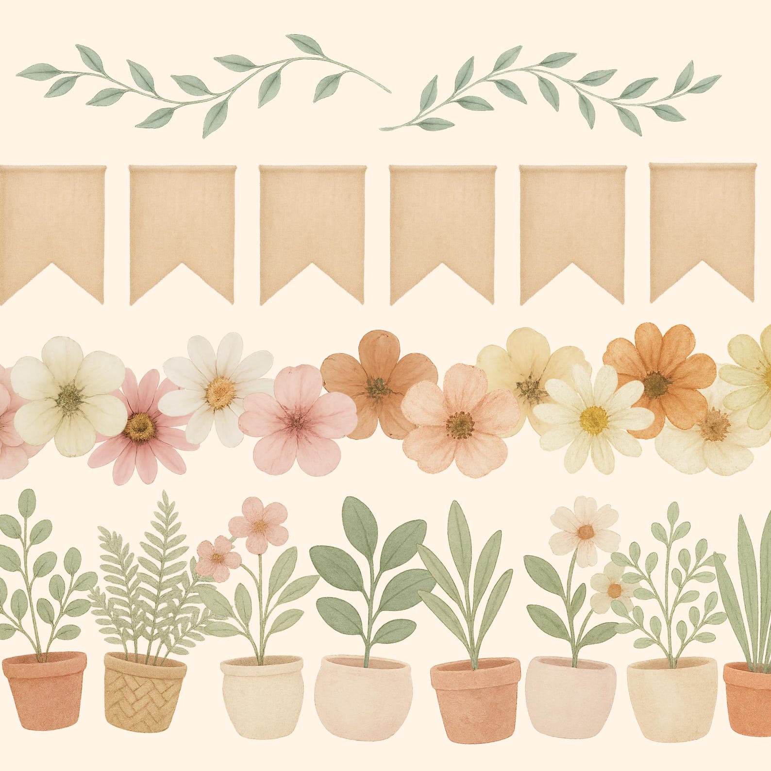 Botanical Classroom Door Decor Editable | Boho Garden Bulletin Board ...