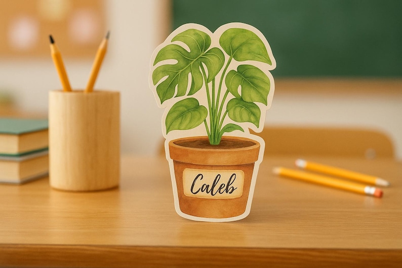 Editable Student Name Tags | Bulletin Board Art | Plant Desk Labels ...