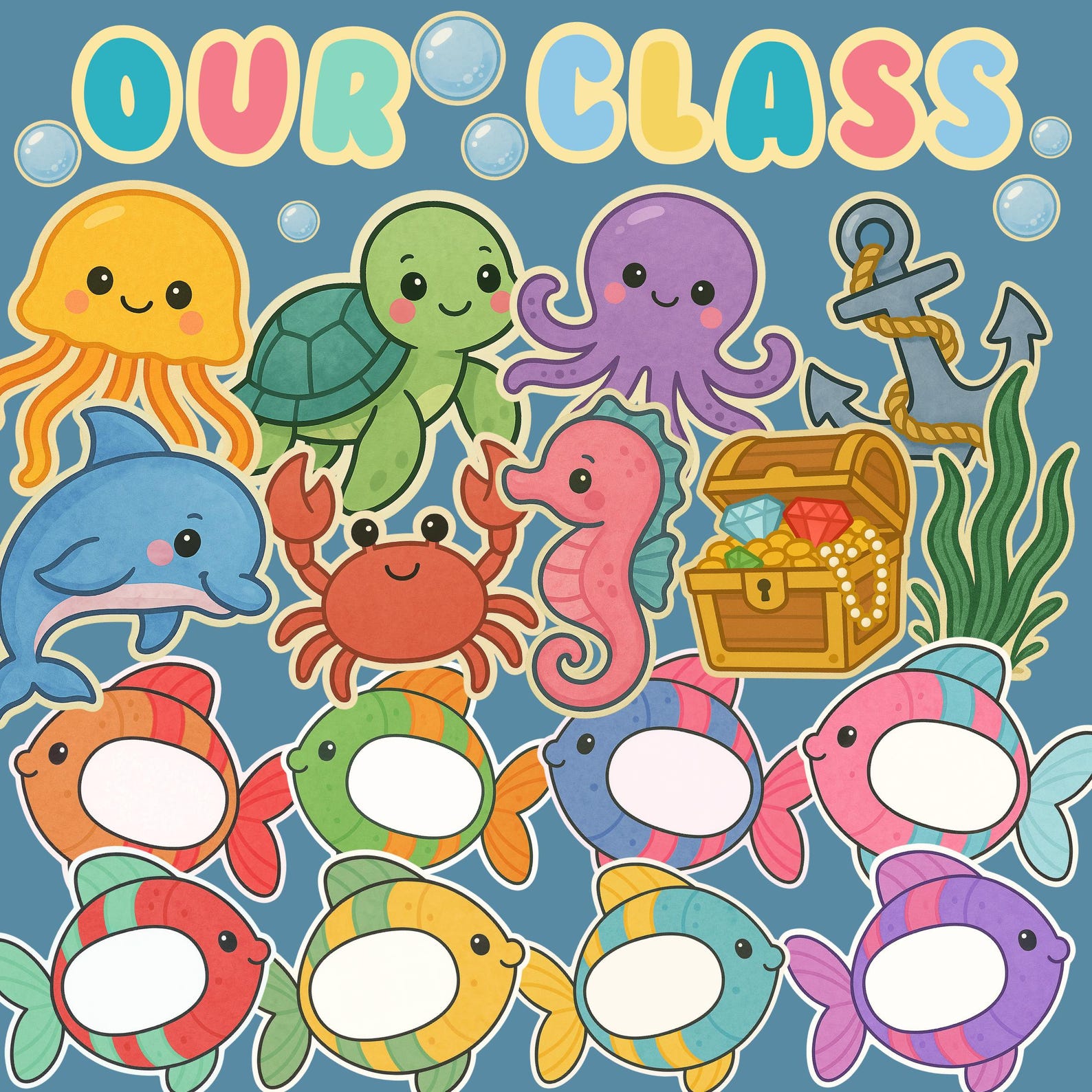 Printable Ocean Classroom Door Decor Kit | Editable Back to School ...