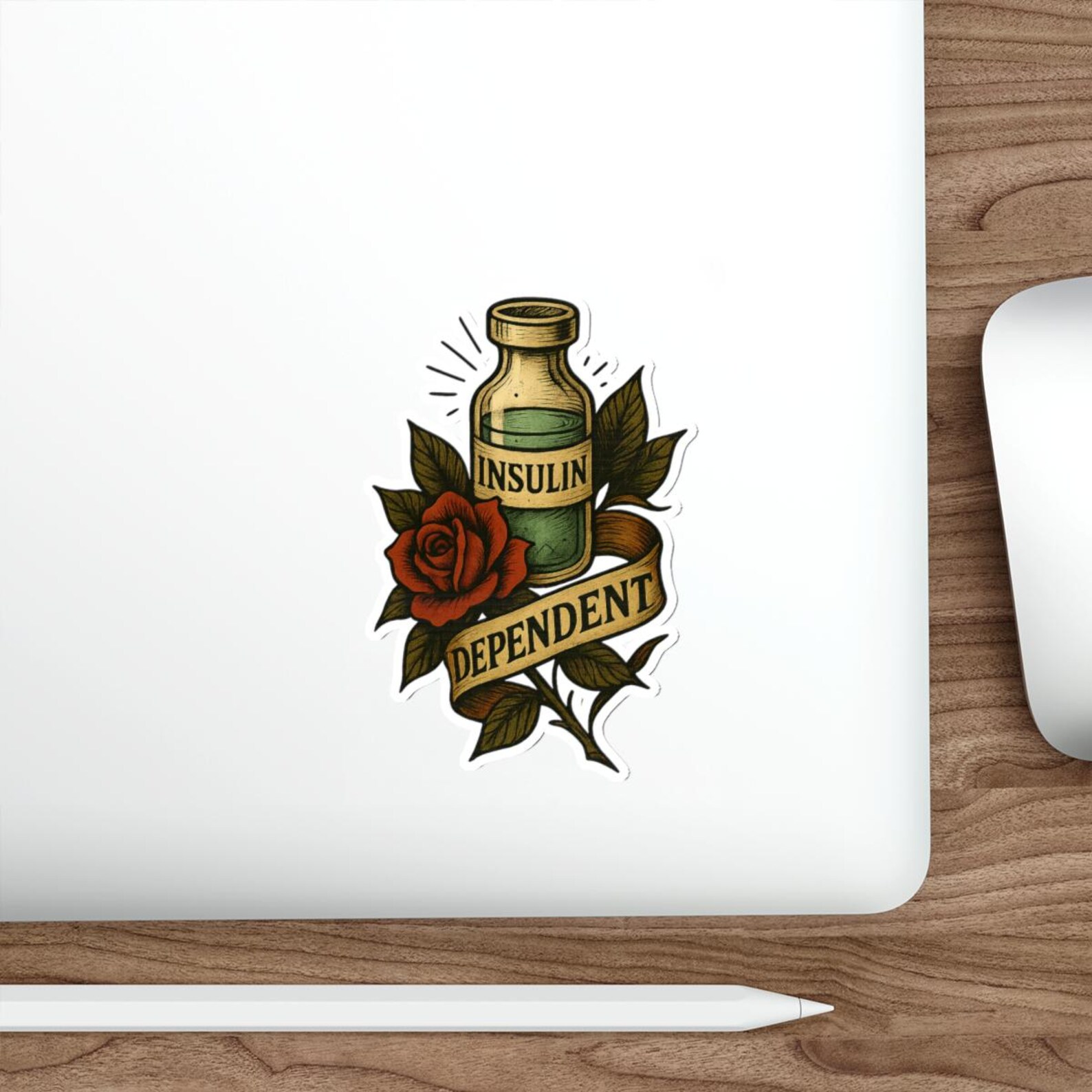 Insulin Dependent Sticker | Tattoo Style Diabetes Awareness Decal ...