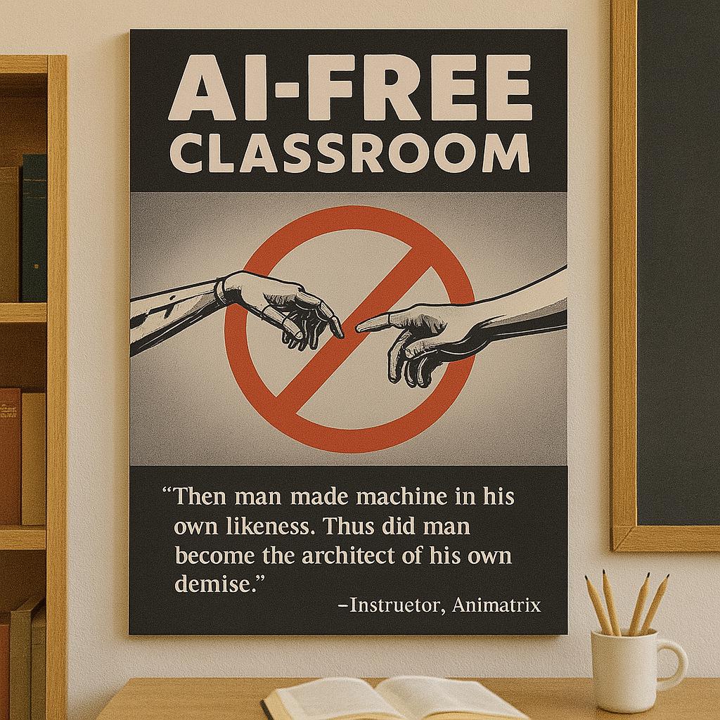 Ai-free Classroom Sign – Printable Png Poster 8.5x11 & 11x17 for ...
