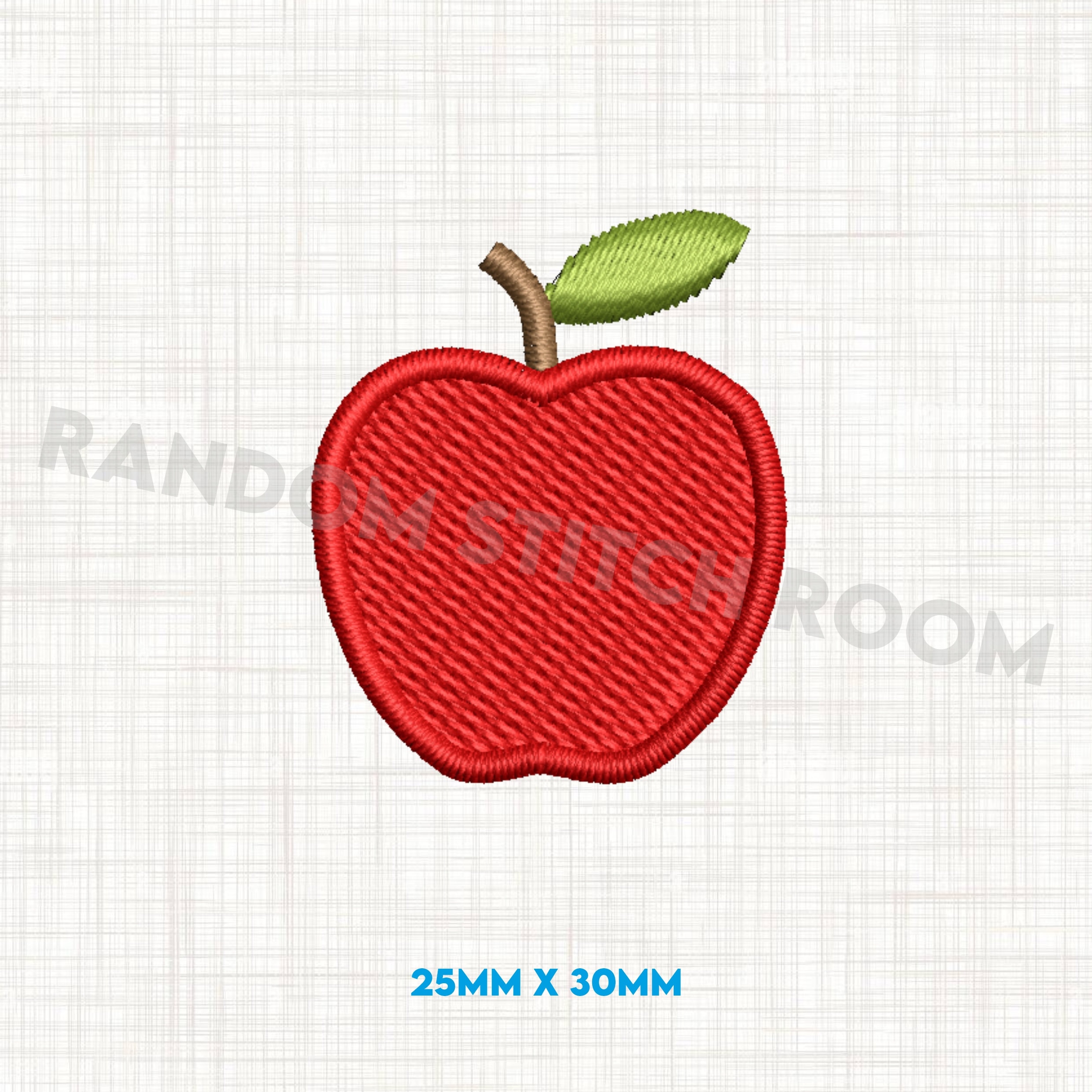 Apple Embroidery Machine Design Files, 3 Sizes, INSTANT DOWNLOAD Dst ...