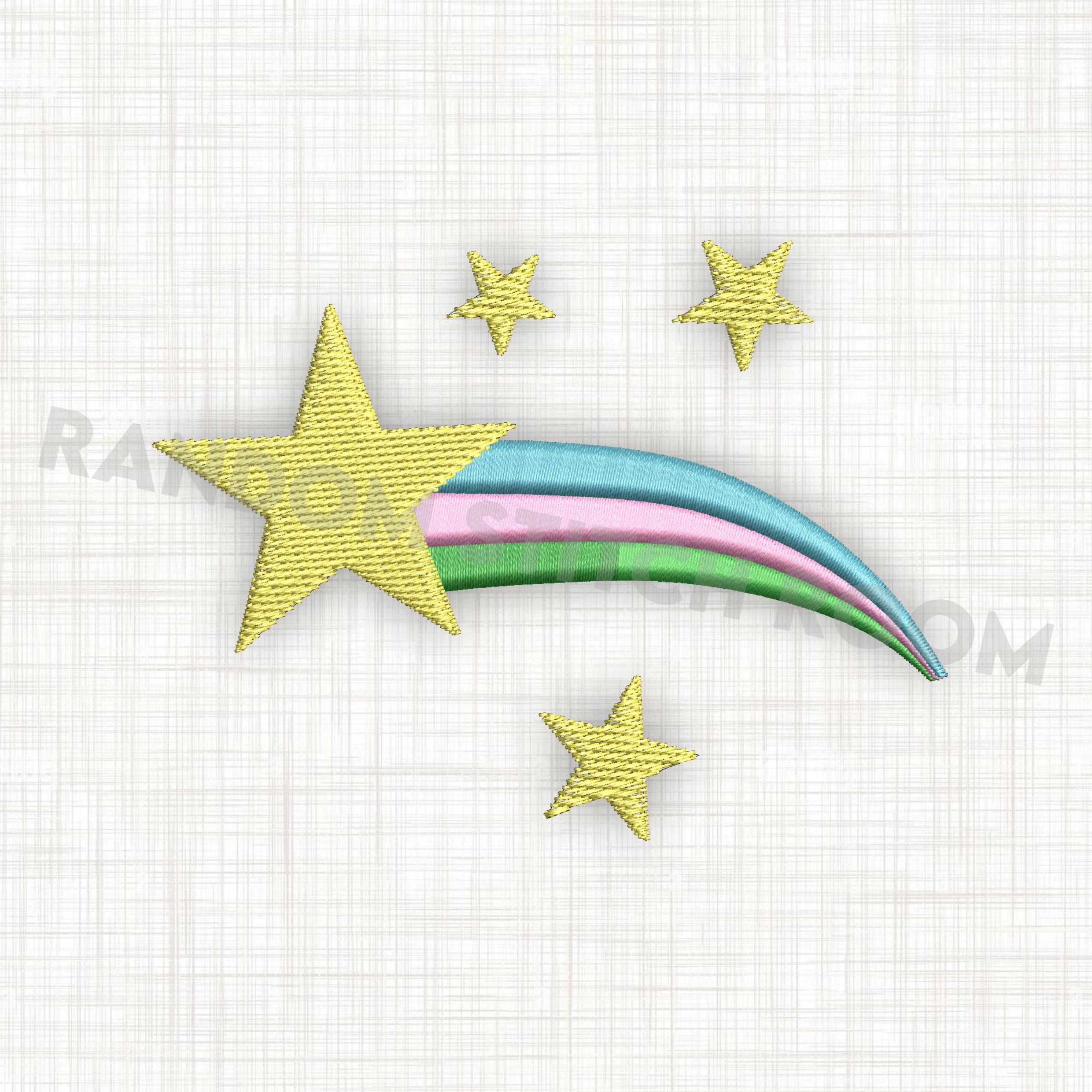 Shooting Stars Embroidery Machine Design Files 2 Styles 6 - Etsy