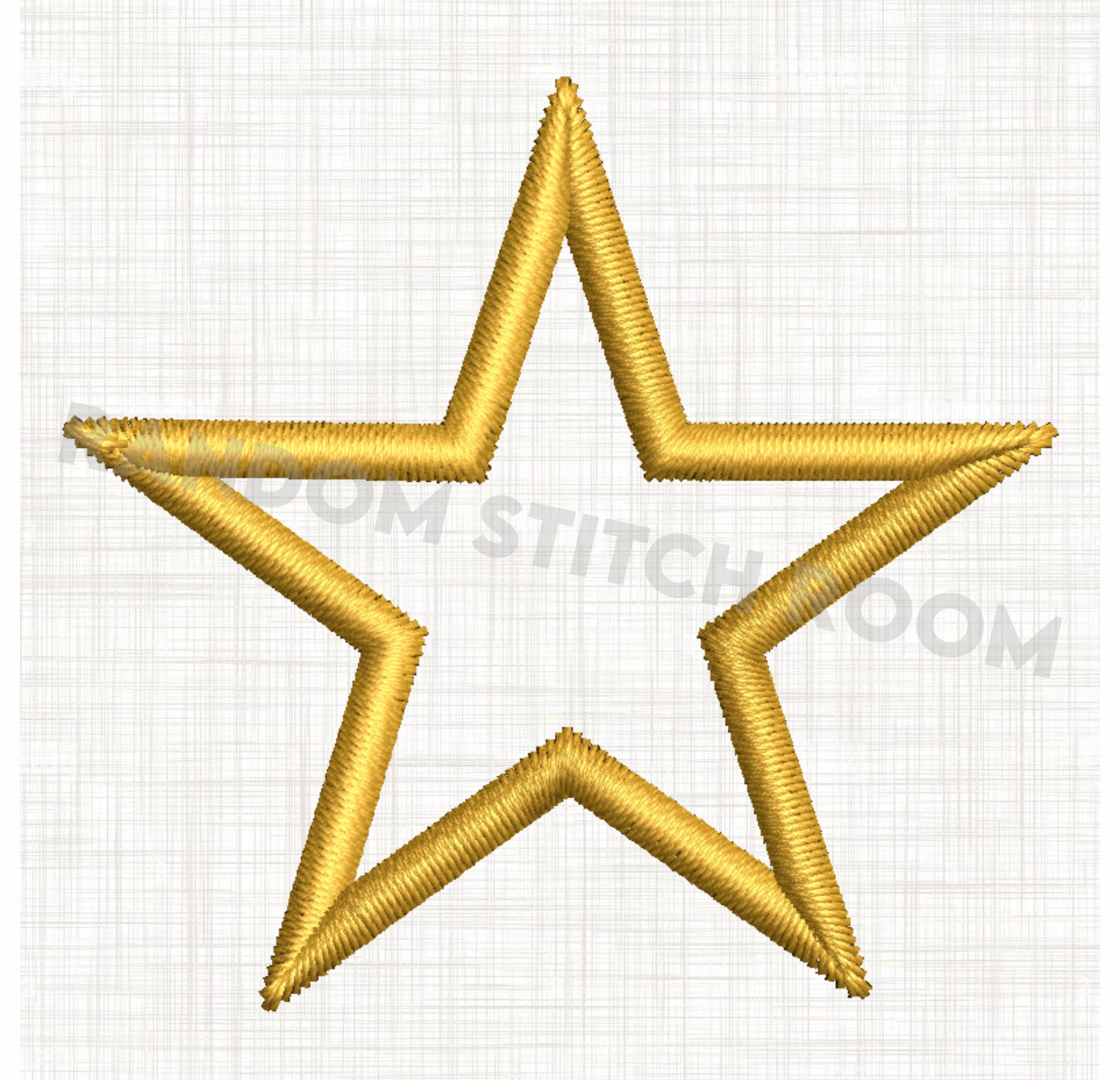 Star Applique Embroidery Machine Design File, Satin Stitch, INSTANT ...