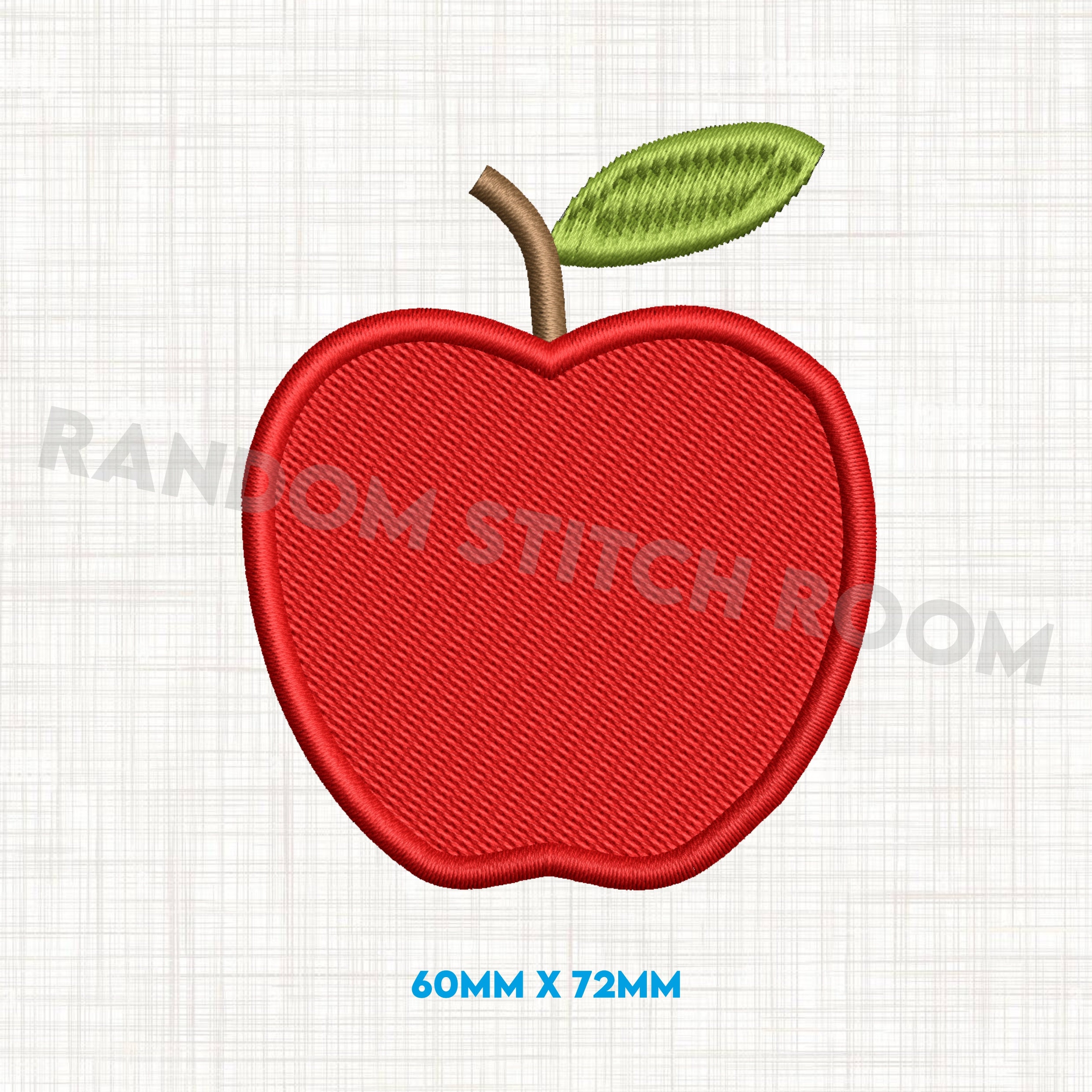 Apple Embroidery Machine Design Files, 3 Sizes, INSTANT DOWNLOAD Dst ...