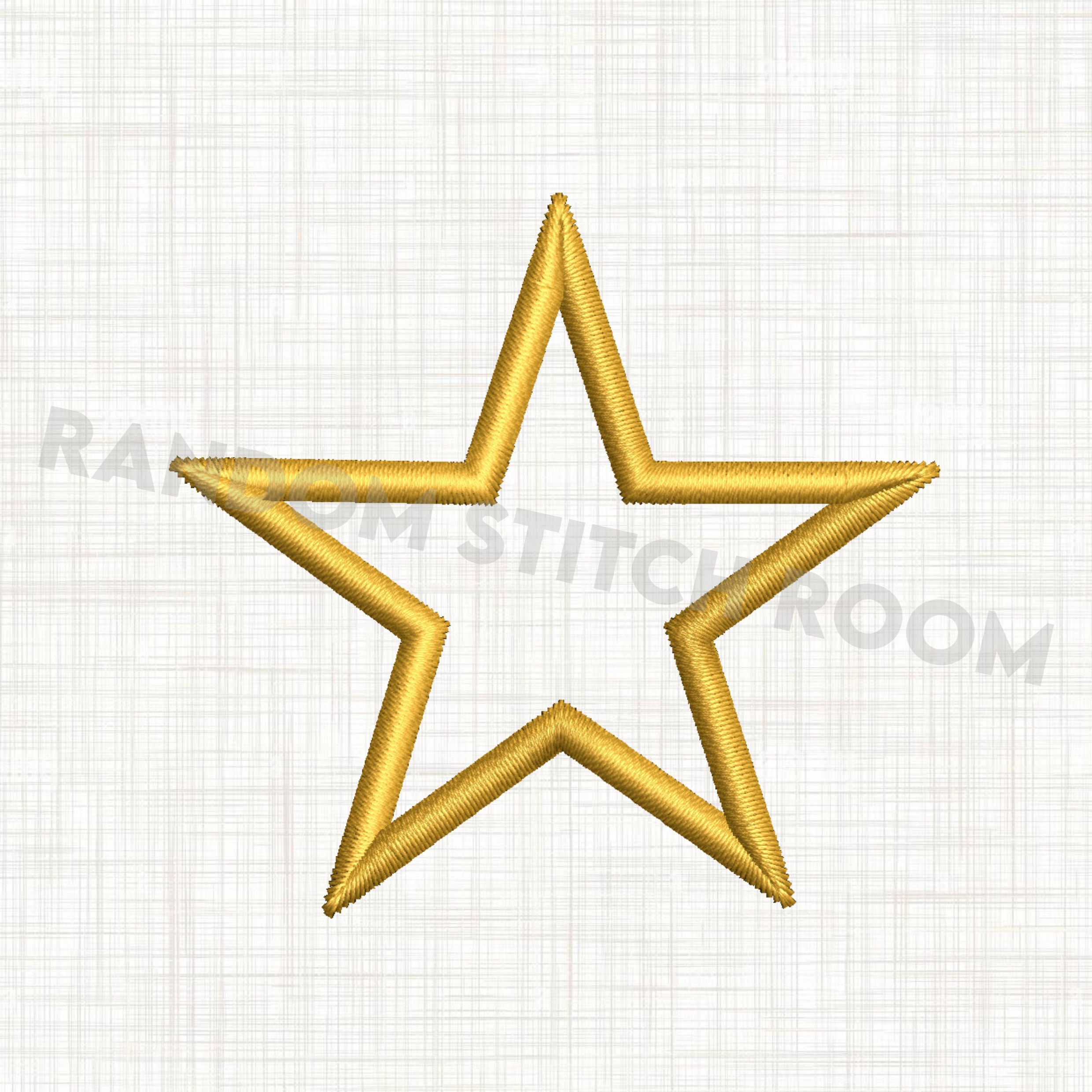 Star Embroidery Machine Design File, 3 Styles, Satin Stitch, INSTANT ...
