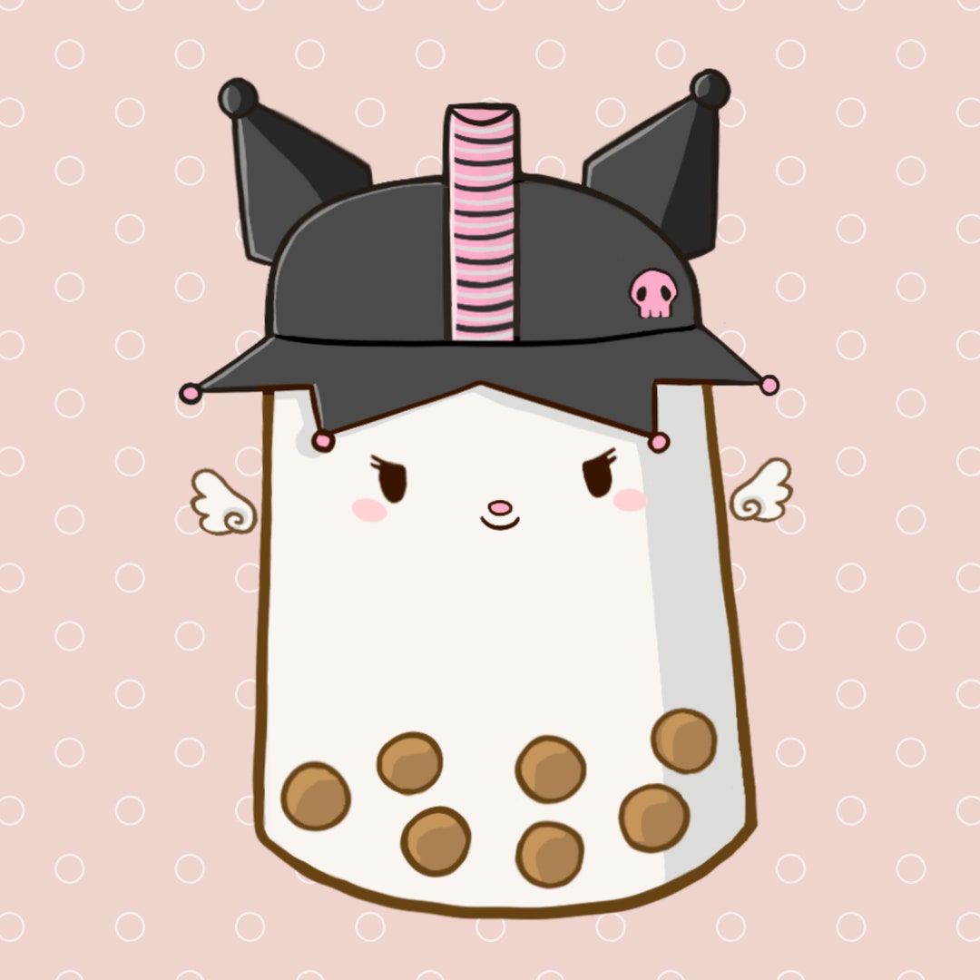 Kuromi Boba Tea Sticker - Etsy