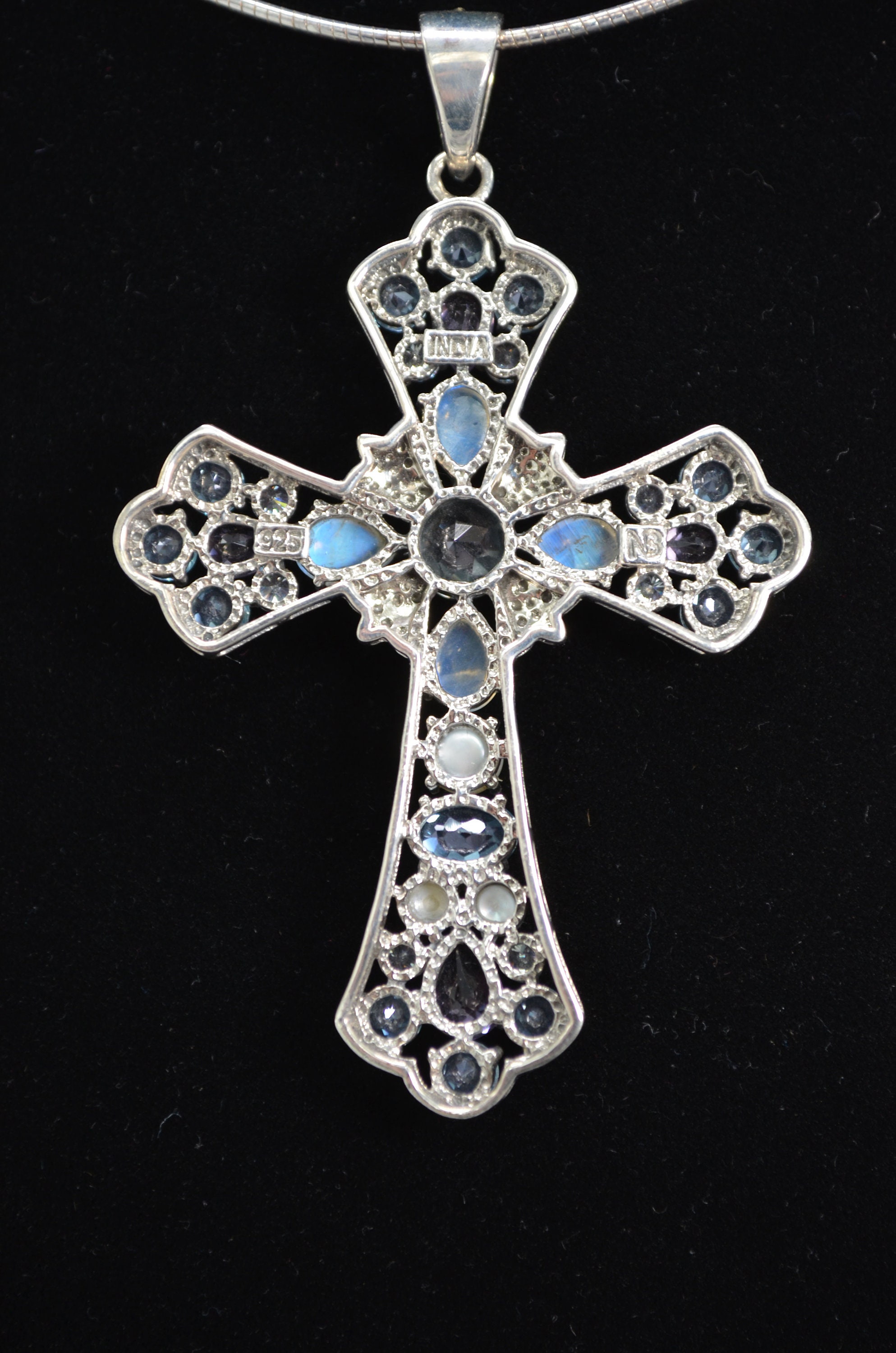 VINTAGE RARE Jewel Encrusted Silver Nicky Butler Cross - Etsy