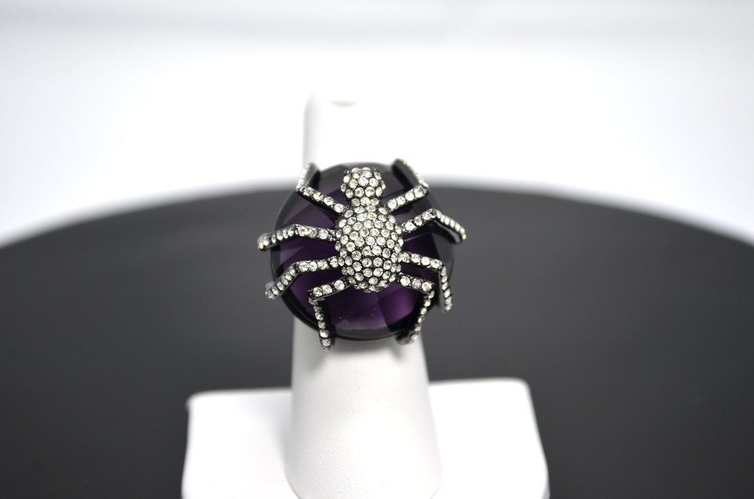 Spunky Sparkly Spider Ring - Etsy