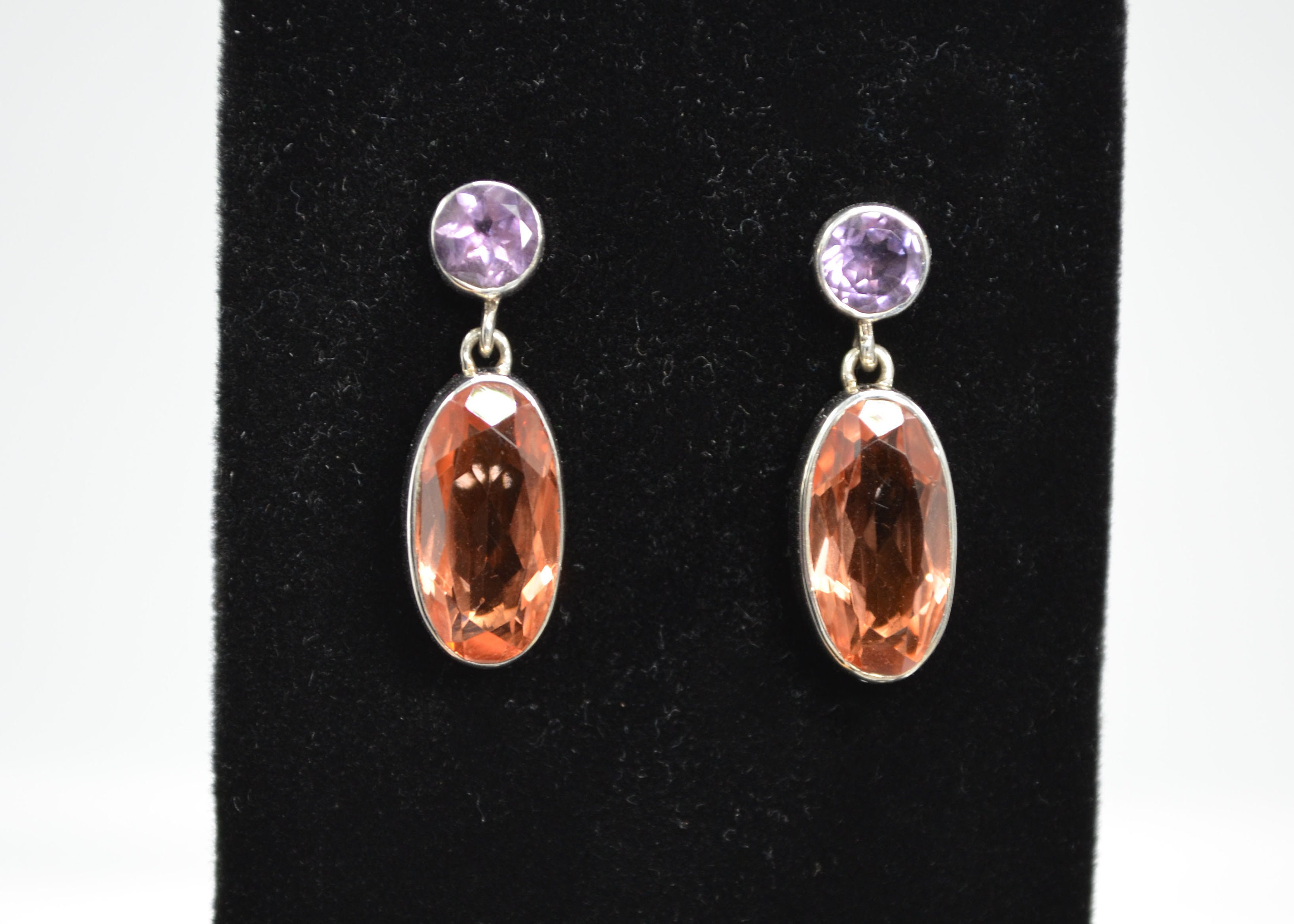 VINTAGE RARE Beautiful Peach Quartz Amethyst Nicky Butler Silver ...