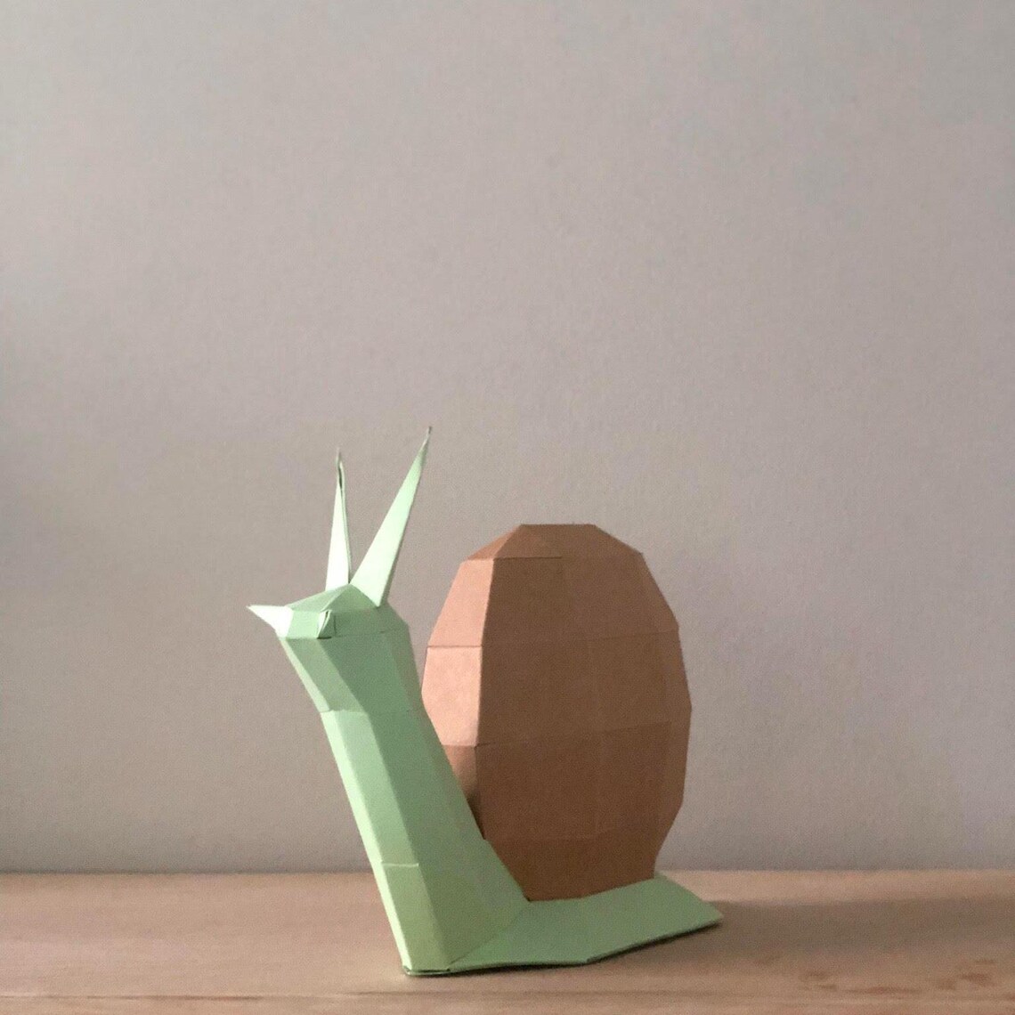 Snail 3D Low Poly Papercraft Model Printable PDF Template DIY Craft - Etsy