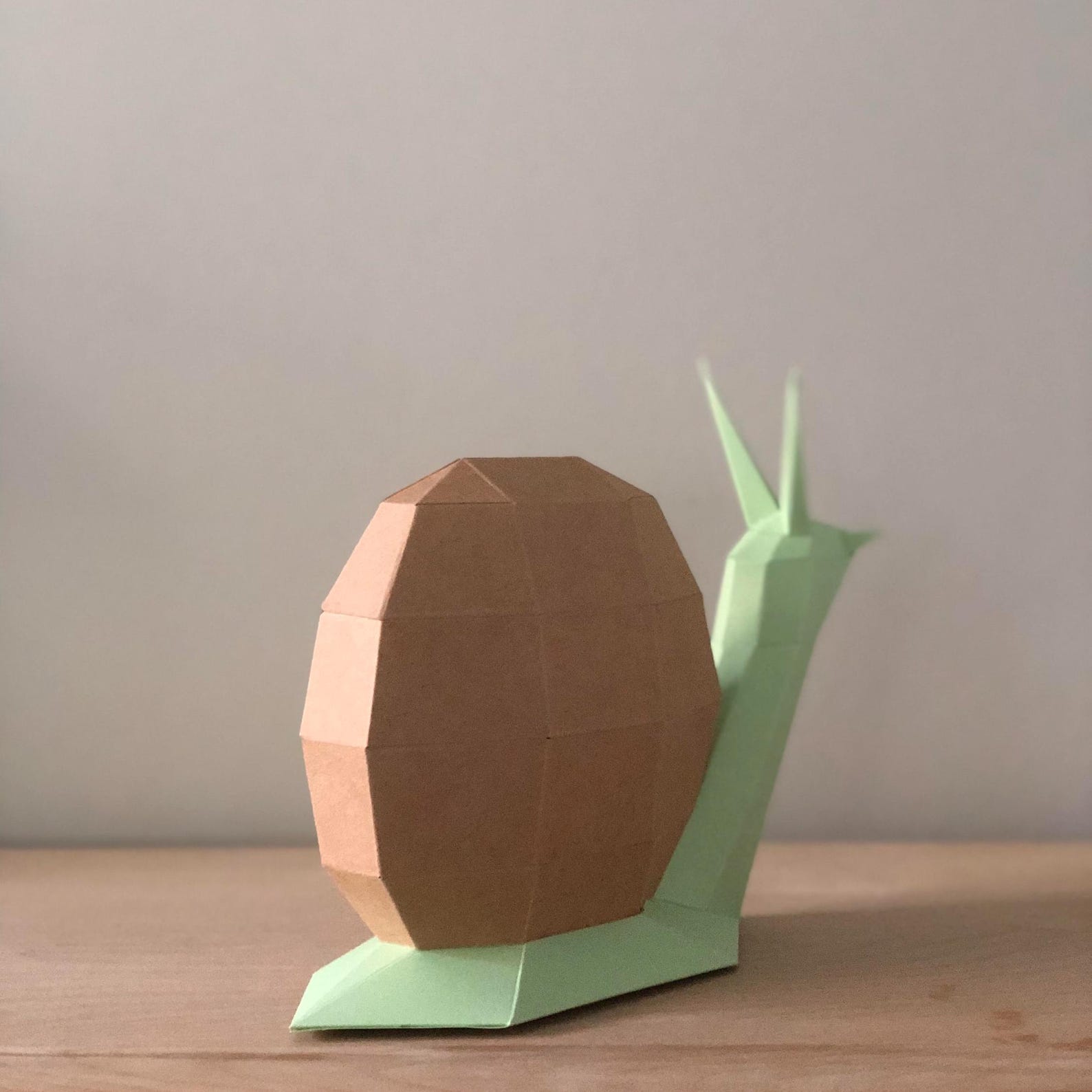 Snail 3D Low Poly Papercraft Model Printable PDF Template DIY Craft - Etsy