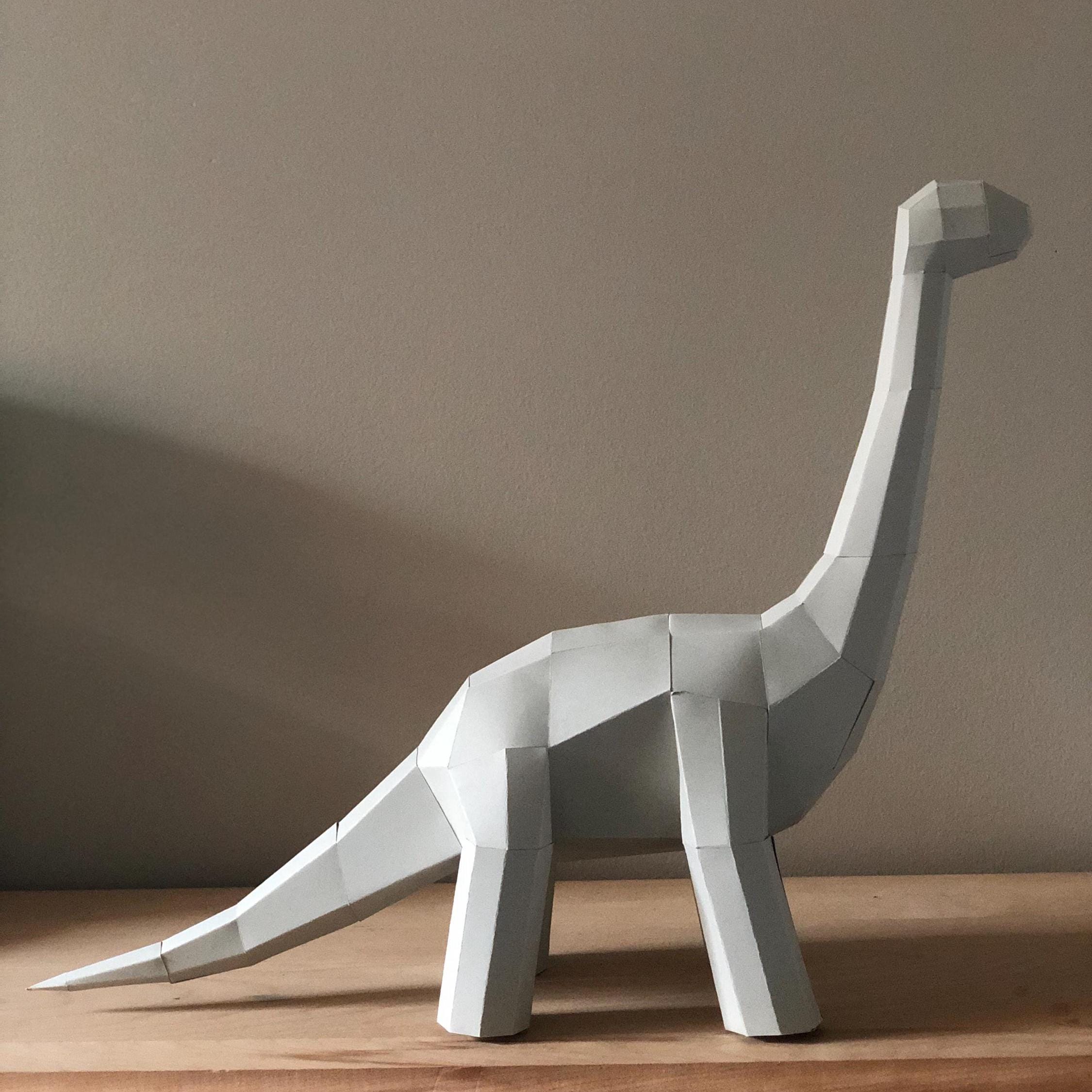 Brachiosaurus 3D Low Poly Papercraft Model Printable PDF Template DIY ...