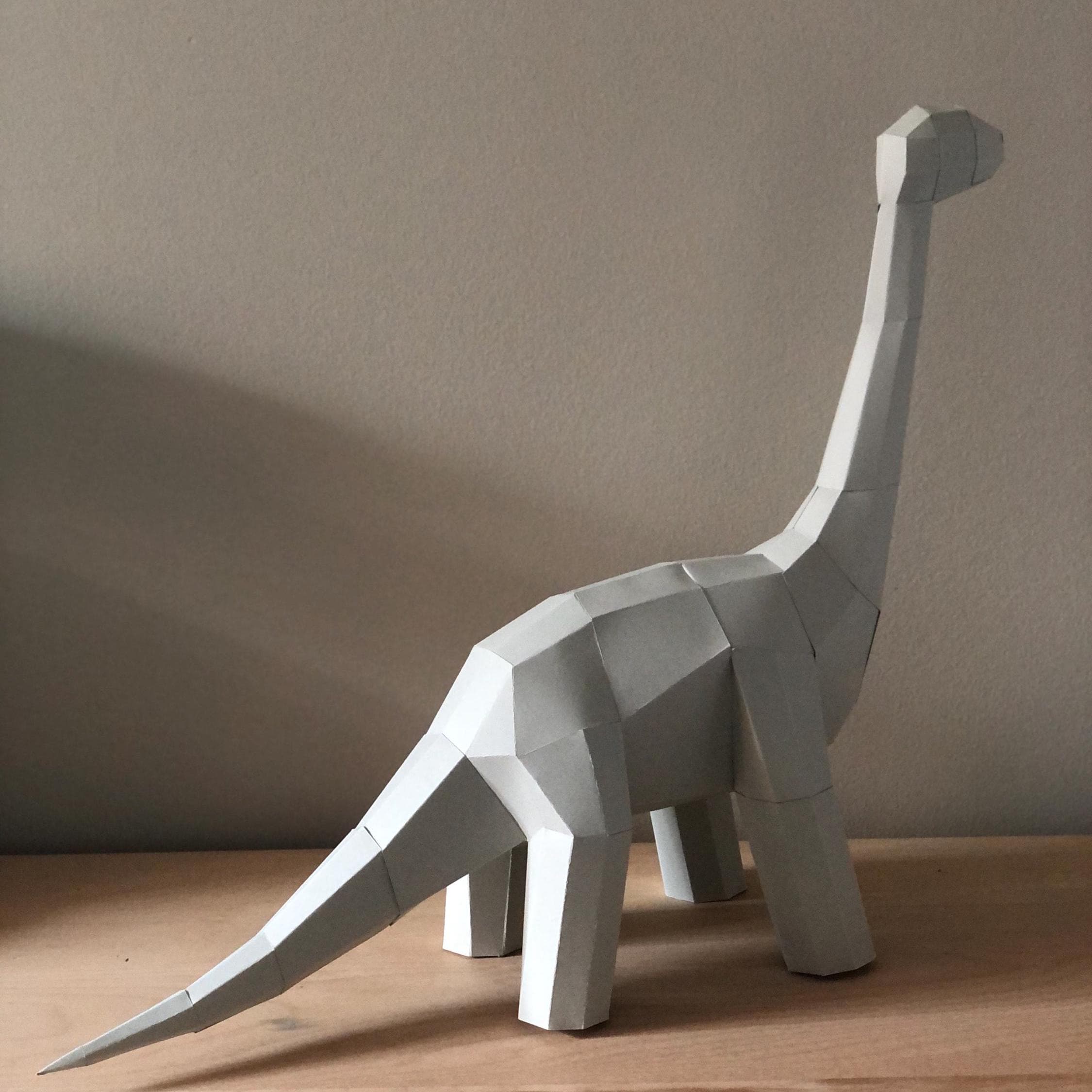 Brachiosaurus 3D Low Poly Papercraft Model Printable PDF Template DIY ...