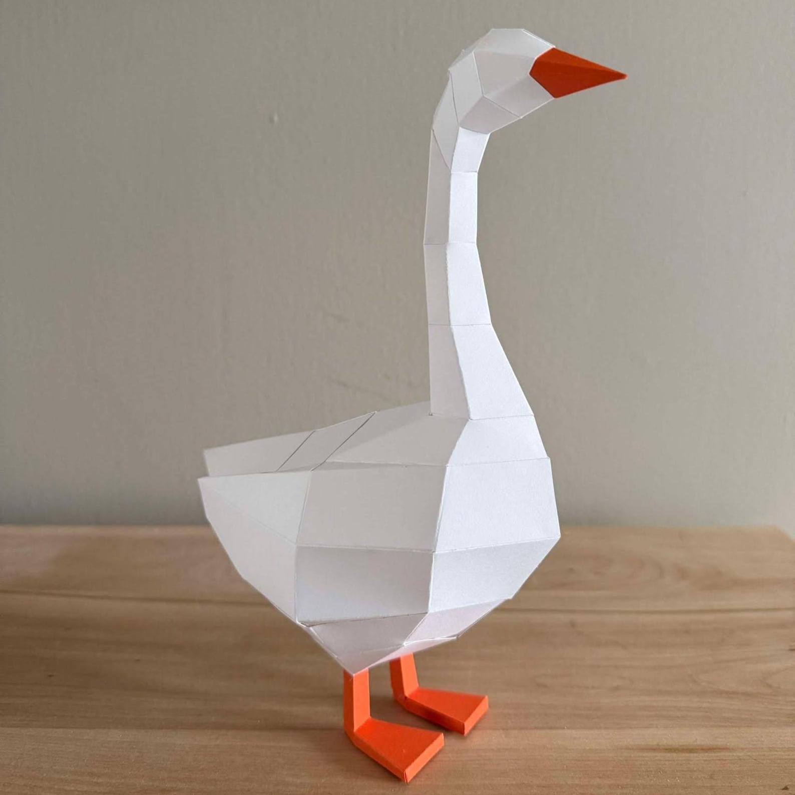 Goose 3D Low Poly Papercraft Model Printable PDF Template DIY Craft - Etsy