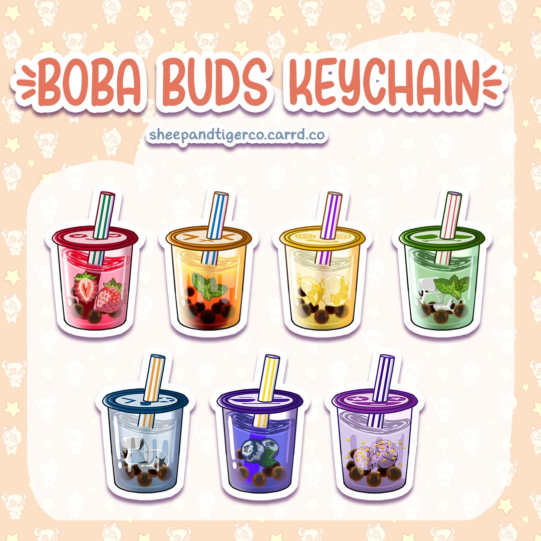 Boba Buds Keychain - Etsy