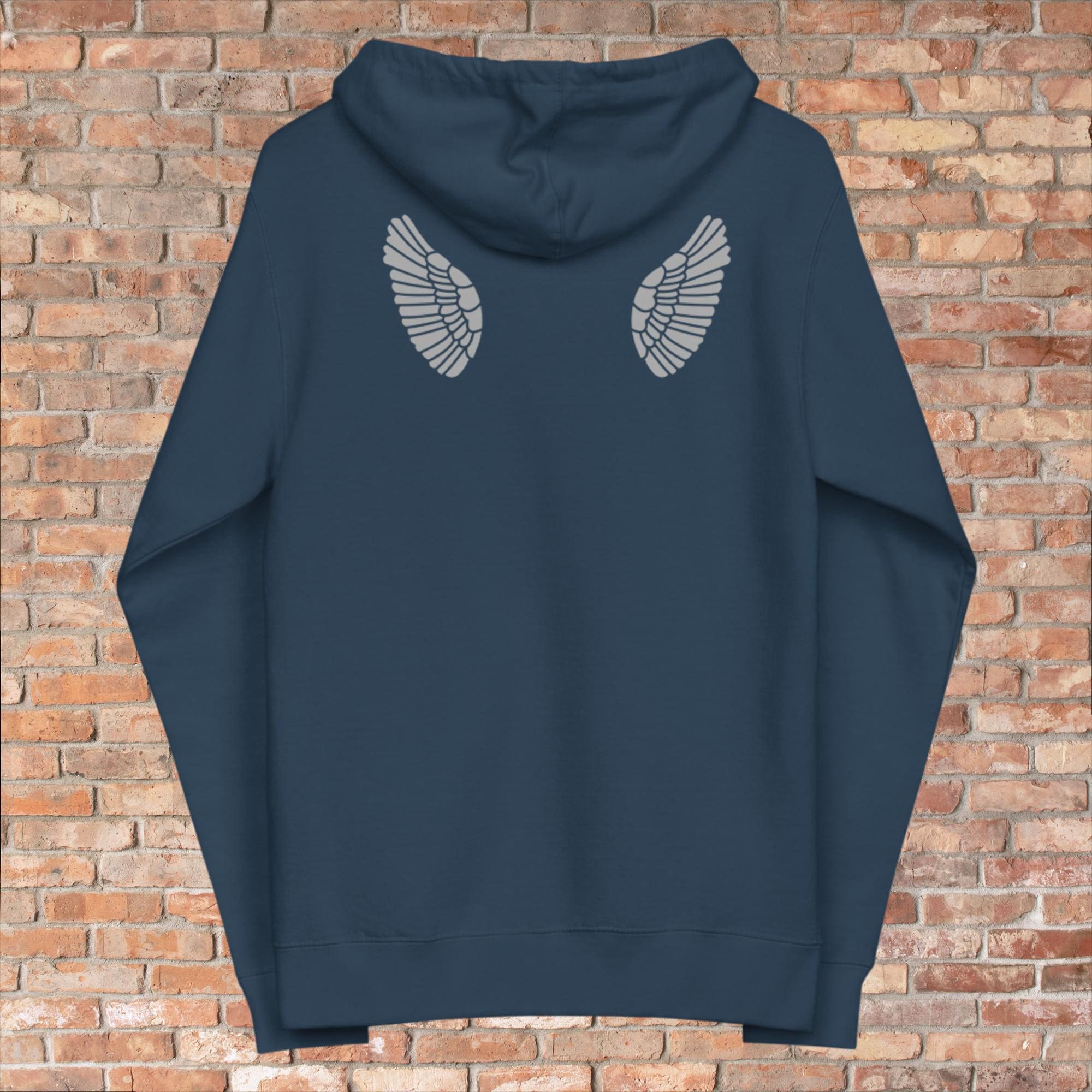 ANGEL WINGS Unisex Fleece Zip up Hoodie, Hoodie With Angel Wings on ...