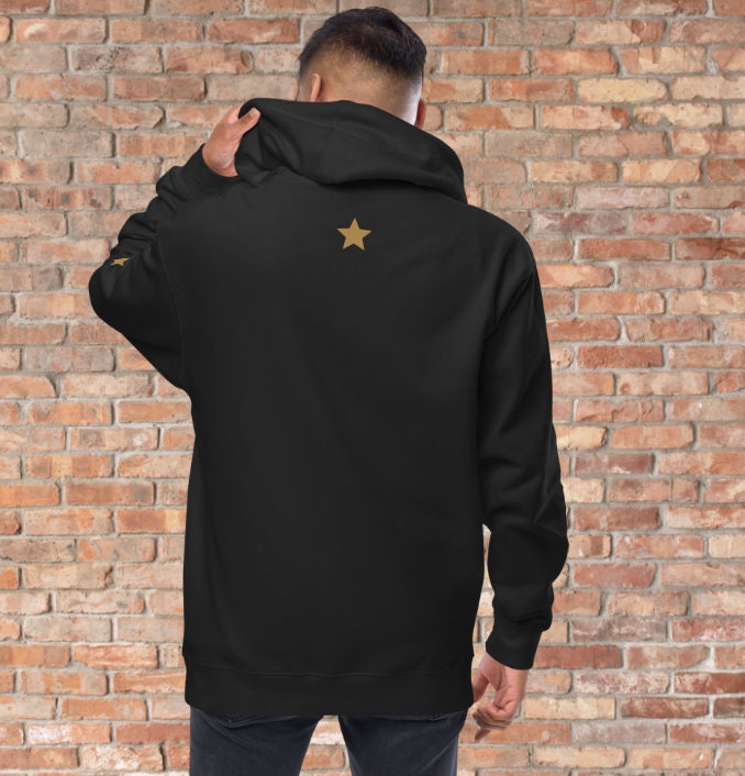 STAR Unisex Fleece Zip up Hoodie, STAR Graphic on Front, Back, and Arms ...