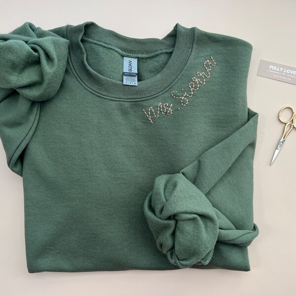 Hand Embroidered Sweatshirt - Etsy