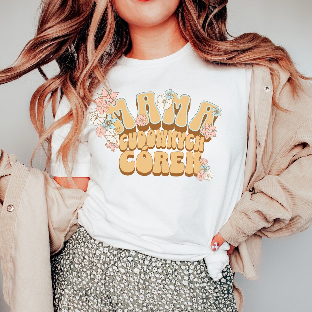 Mama of Amazing Daughters T Shirt in Polish Gift for Polish Mama Mother ...