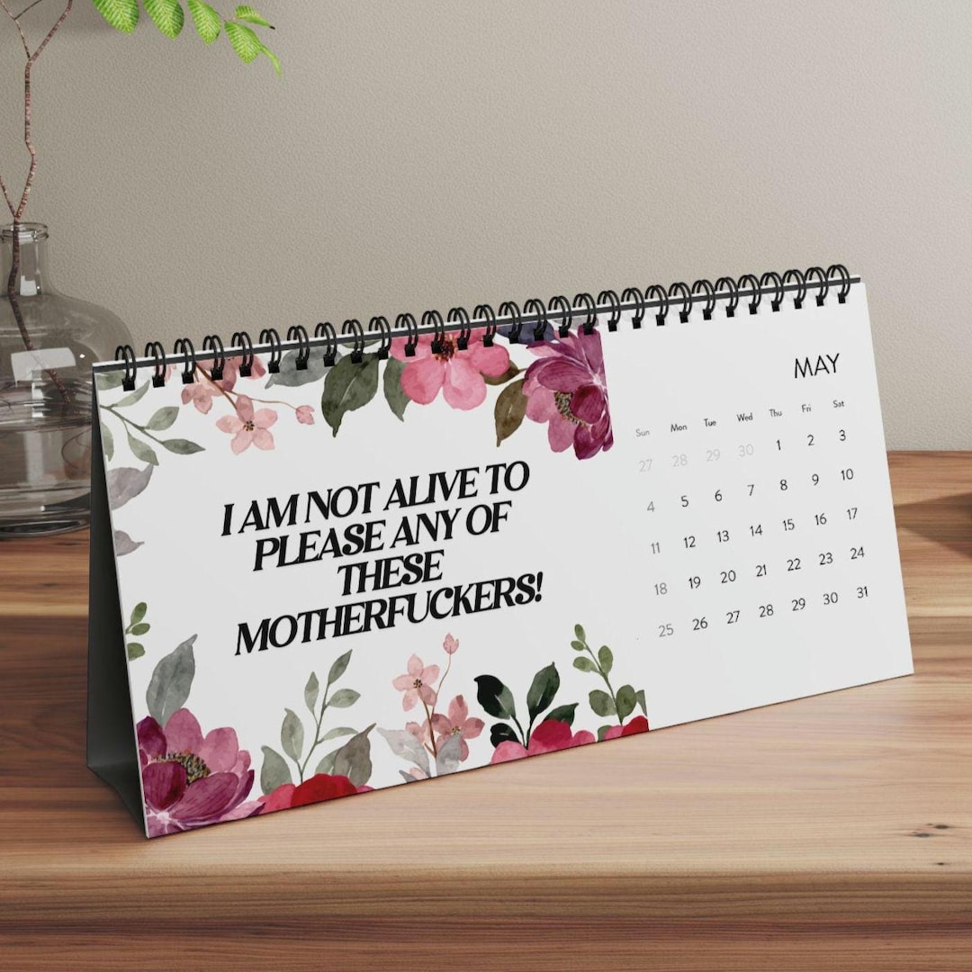 2025 Desk Calendar, Fuck It, Funny Calendar, Boss Bitch Calendar ...