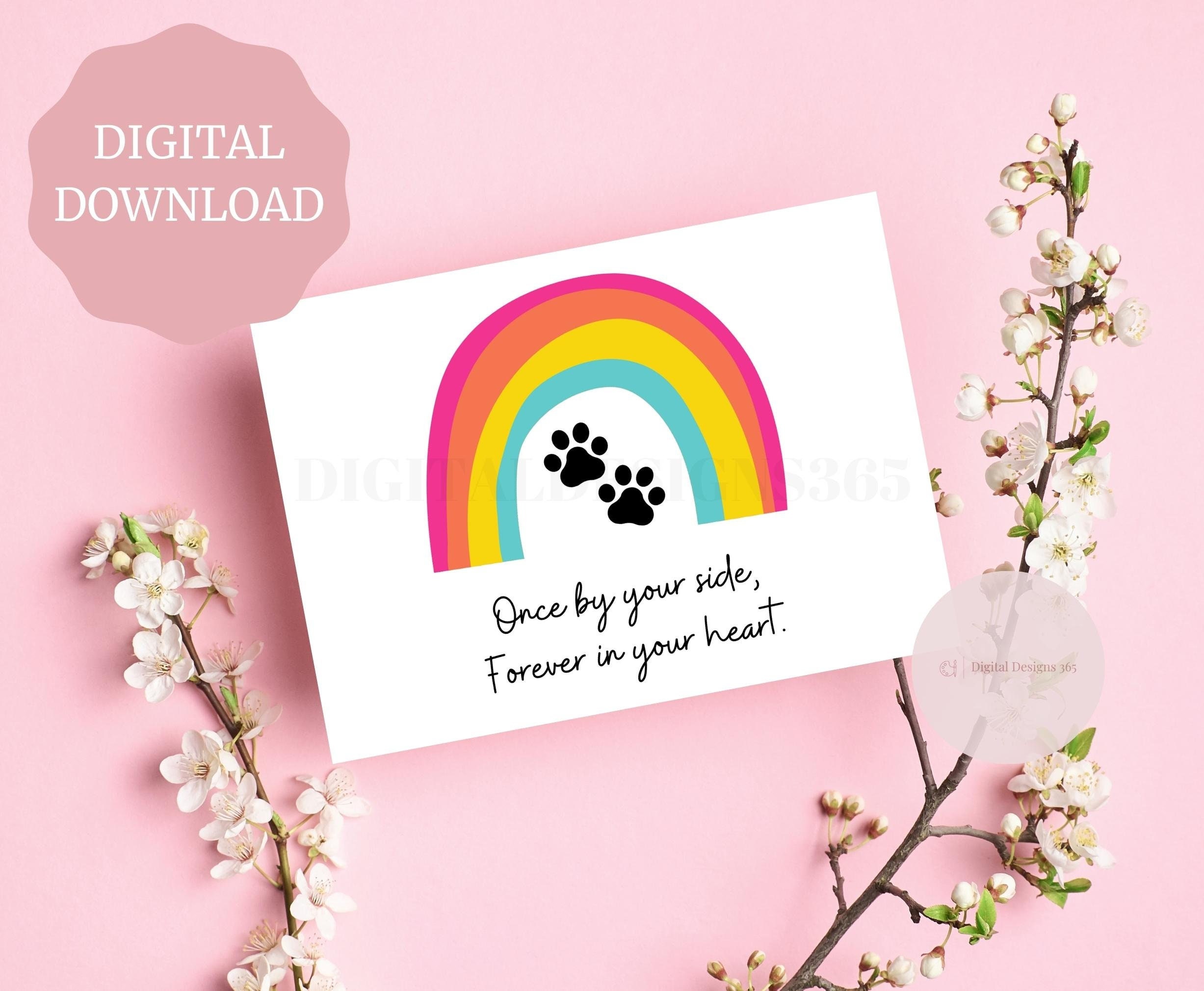 Loss of a Pet Sympathy Card, PRINTABLE, INSTANT DOWNLOAD, Remembering a ...