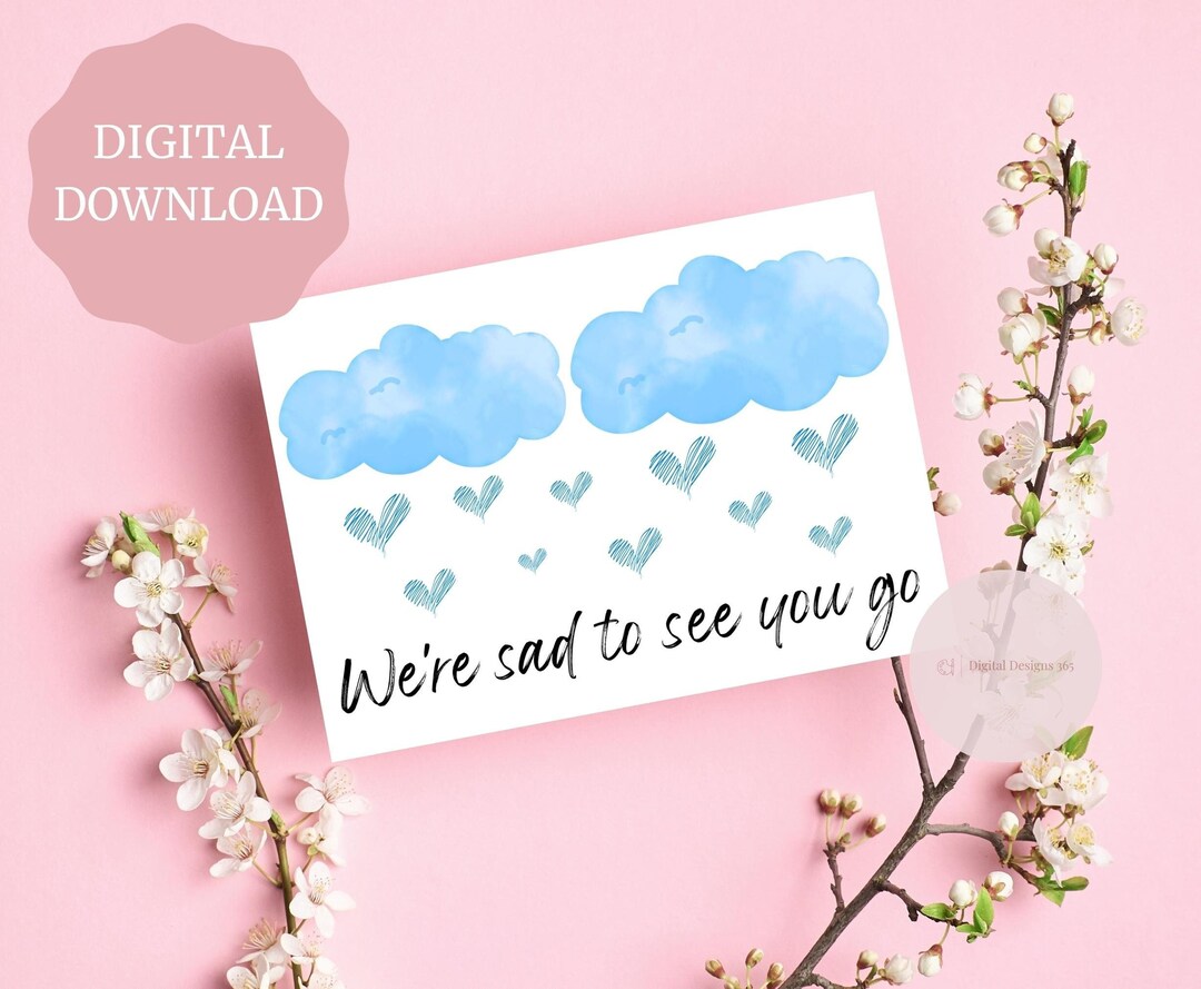 PRINTABLE Farewell Card, Retirement Gift, Cute Retirement Card, Card ...