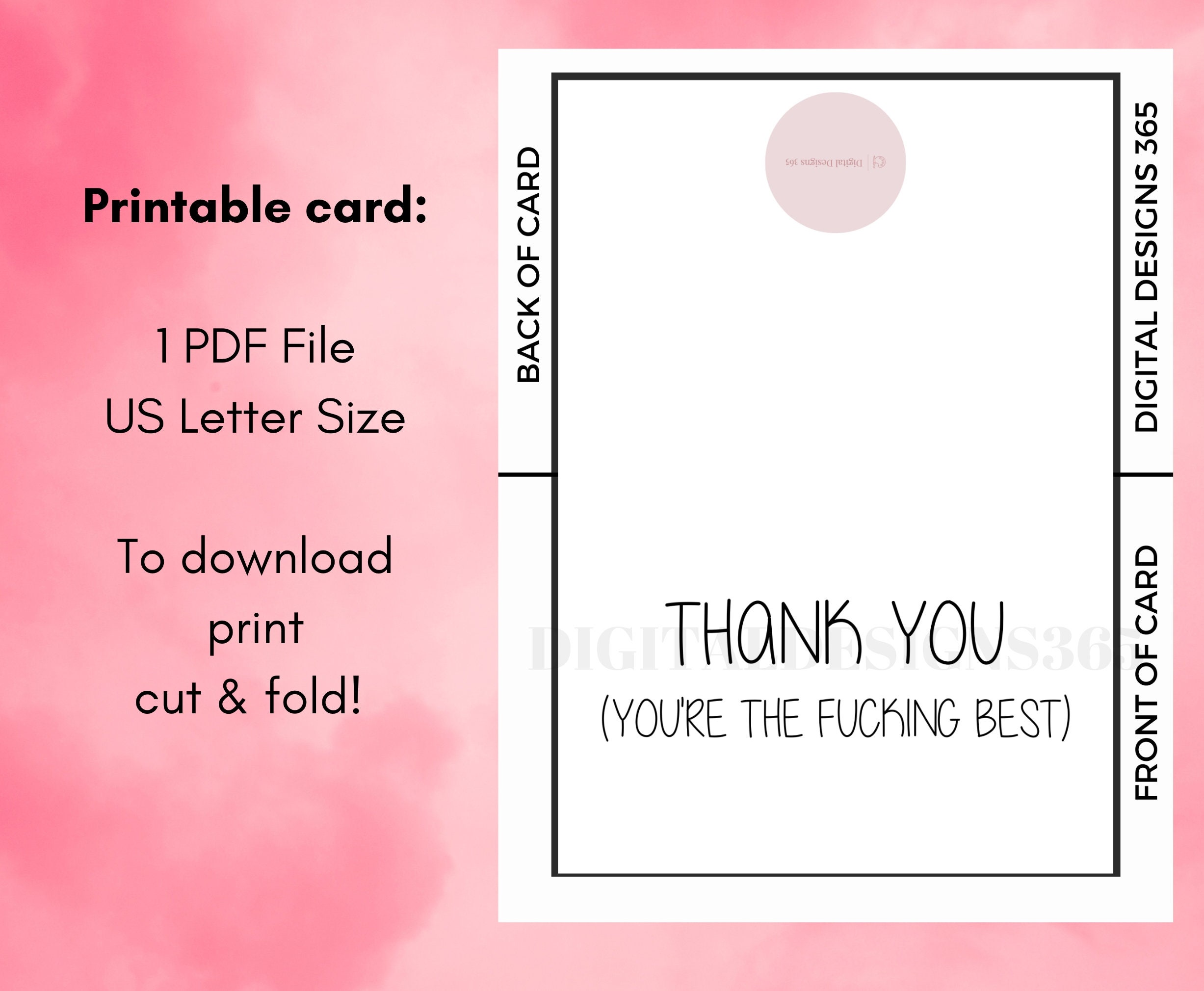 You're the Fucking Best, Funny Thank You Card, Rude Thank You Card ...