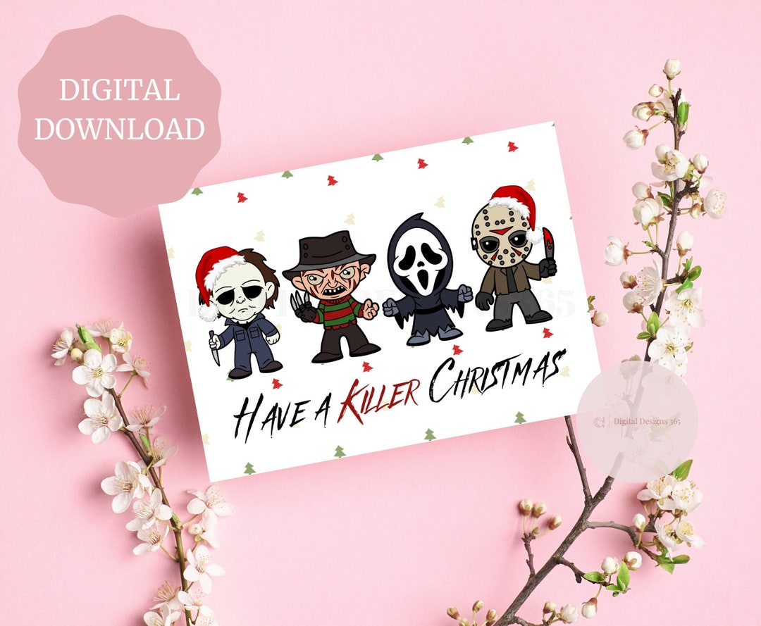 Horror Christmas Card, Spooky Christmas Card, Halloween Christmas Card ...