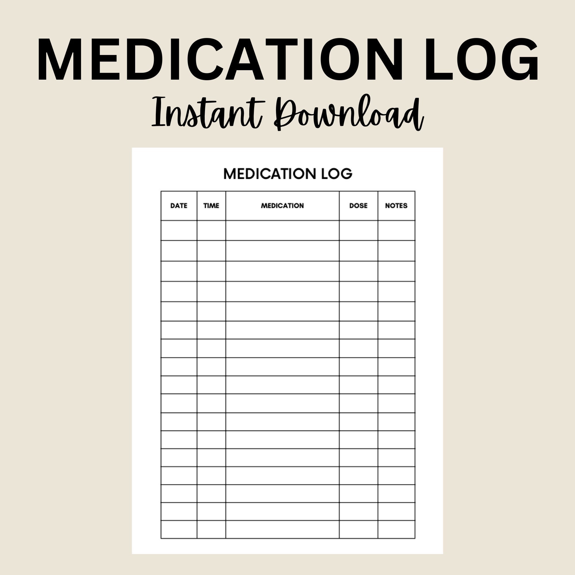 Medication Chart Template