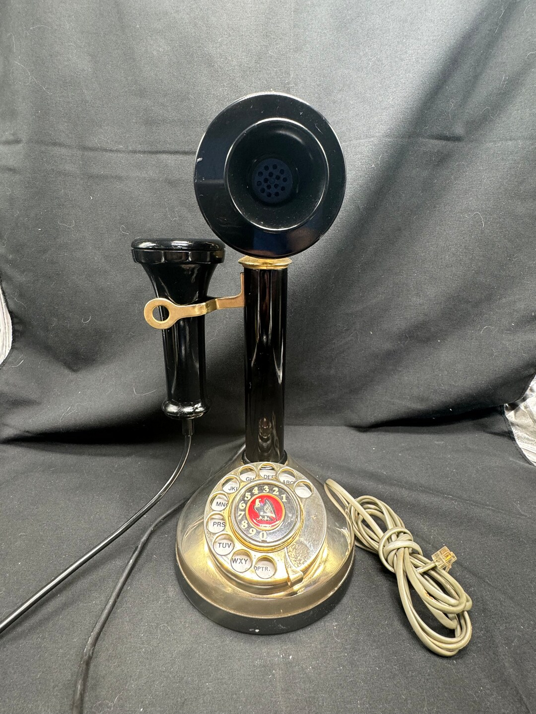 Vintage Radio Shack Bonnie & Clyde Candlestick Rotary Dial Phone 43-321 ...