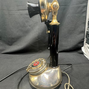 Vintage Radio Shack Bonnie & Clyde Candlestick Rotary Dial Phone 43-321 ...