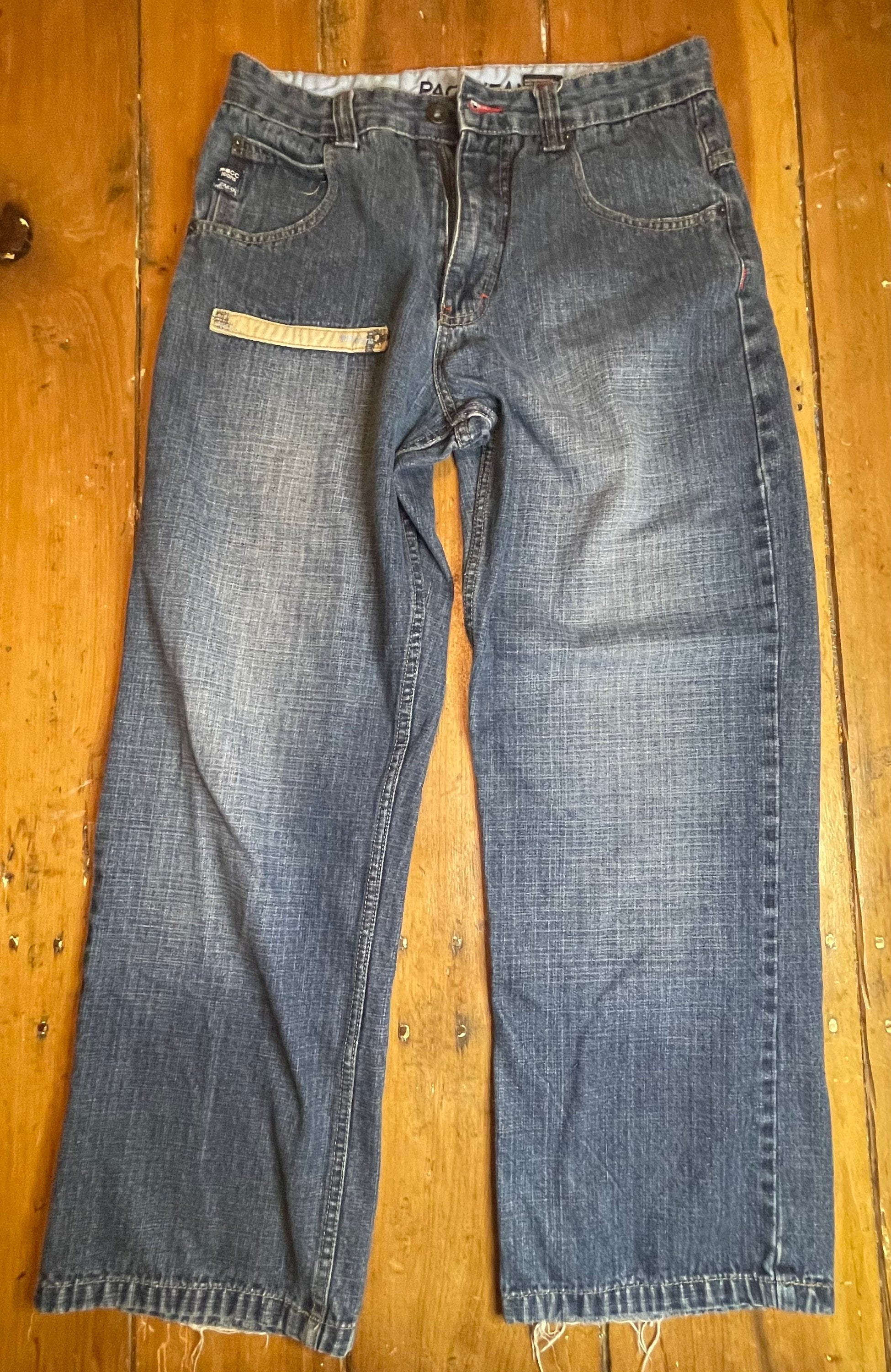 Vintage PACO Wide Leg Jeans 90s Y2K Denim - Size 31 X 31 - Etsy
