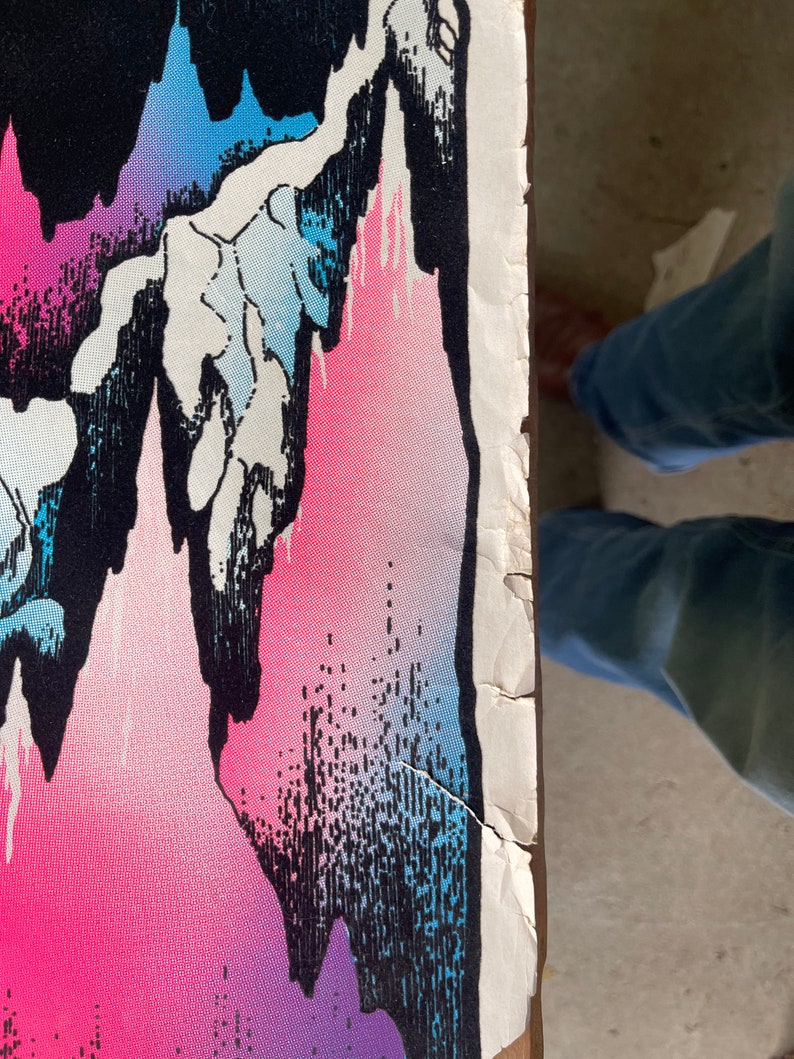 1976 Vintage Velvaprint Blacklight Ice Ship PP 468 Velvet Poster ...