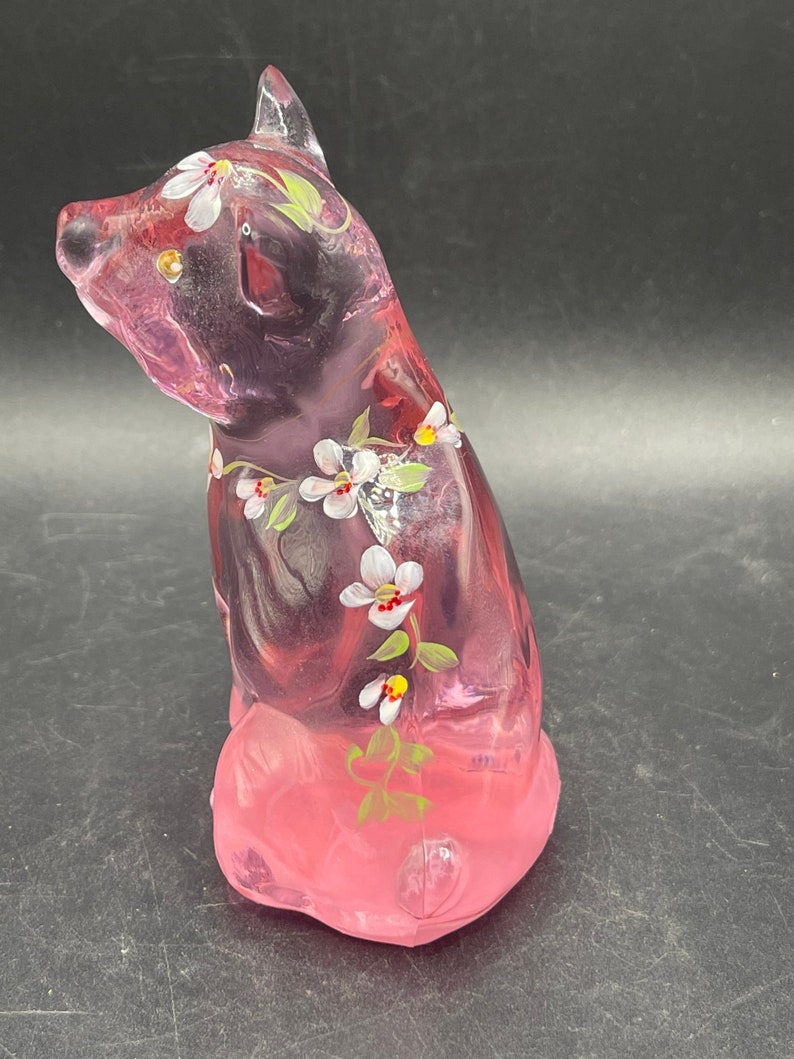 Vintage Fenton Pig Figurine Posy the Pink Pig Floral Daisy - Etsy