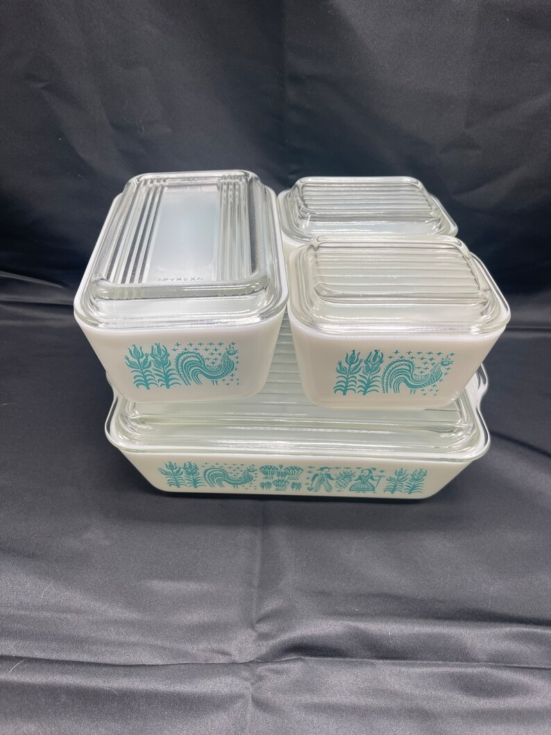 Pyrex Fridge Set Butterprint Amish With Lids - Etsy