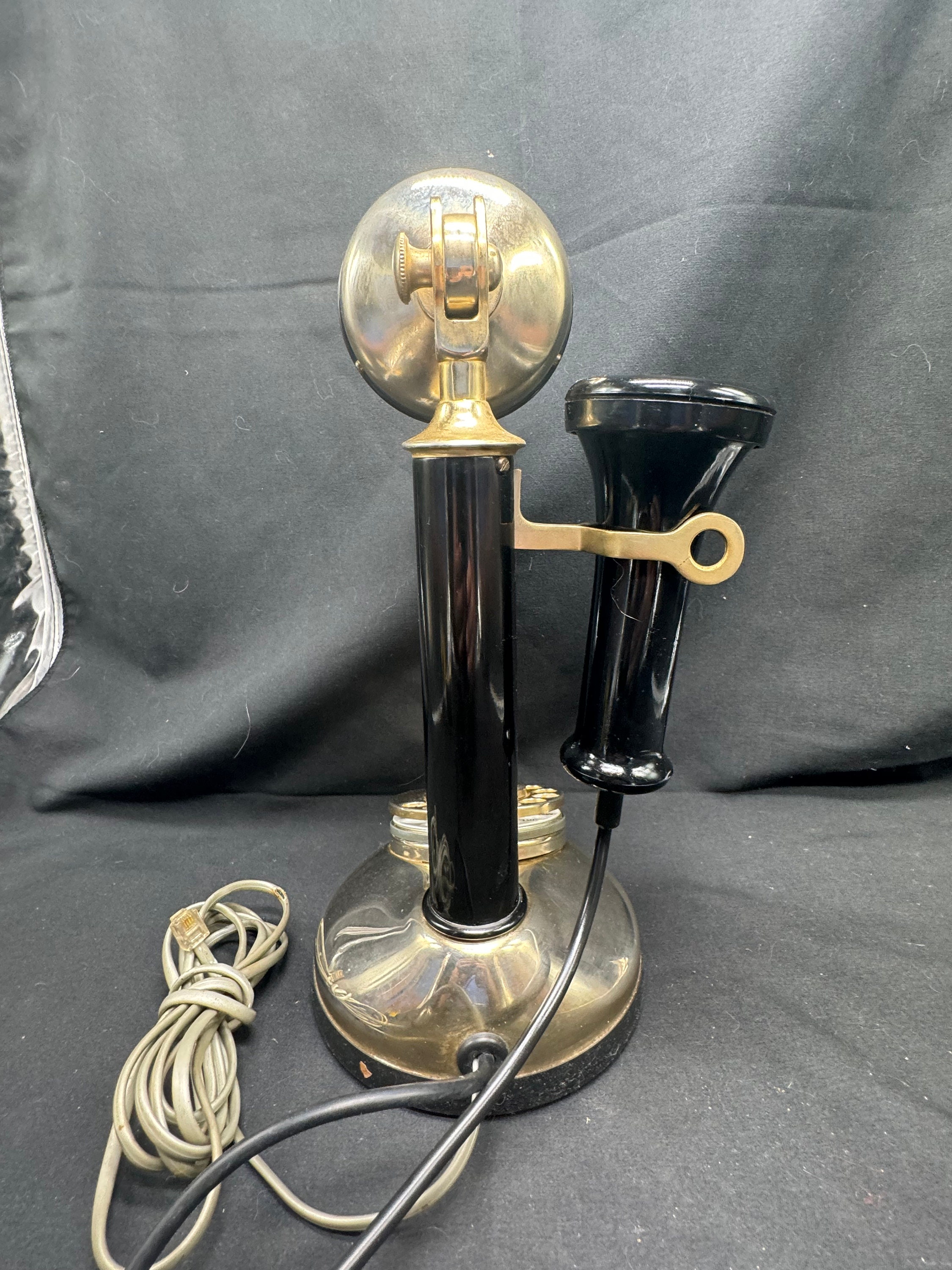 Vintage Radio Shack Bonnie & Clyde Candlestick Rotary Dial Phone 43-321 ...